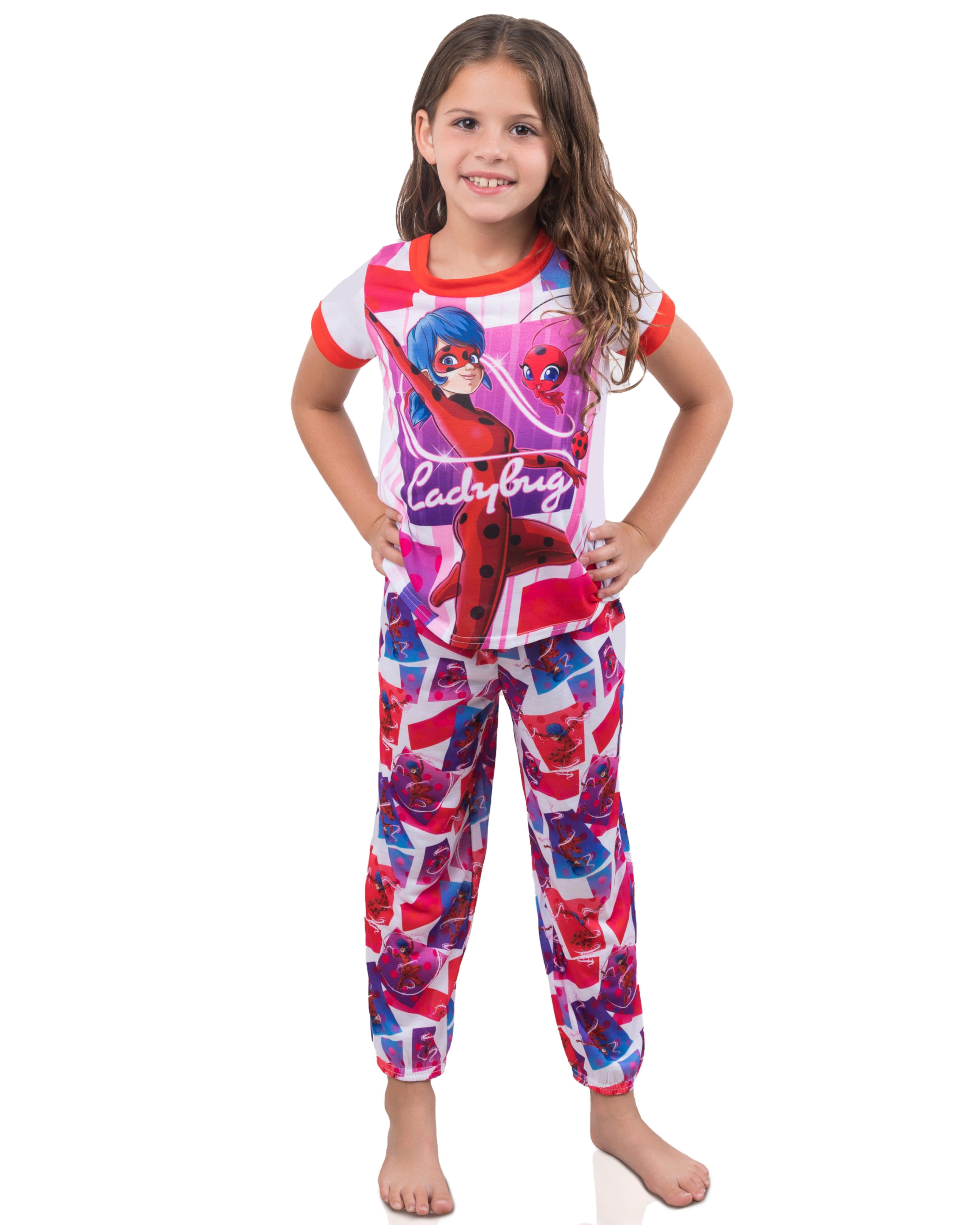 Miraculous Ladybug Striped Pajama PJ Outfit Clothes, Short Sleeve, Size ...