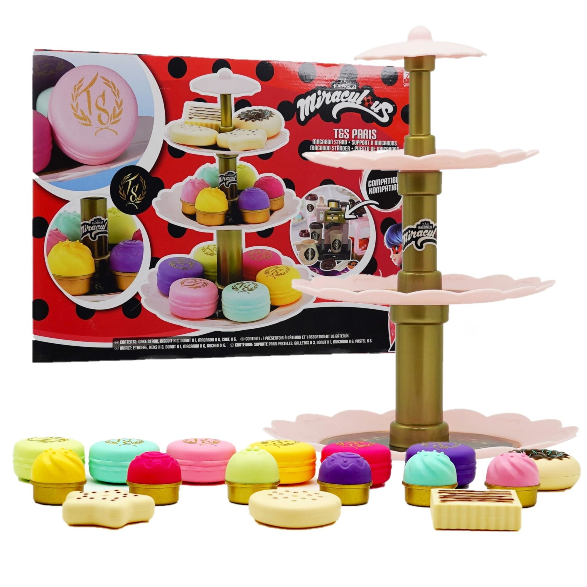 Miraculous Ladybug - Tom & Sabine Macaron Stand, Pretend Role Play Toy ...
