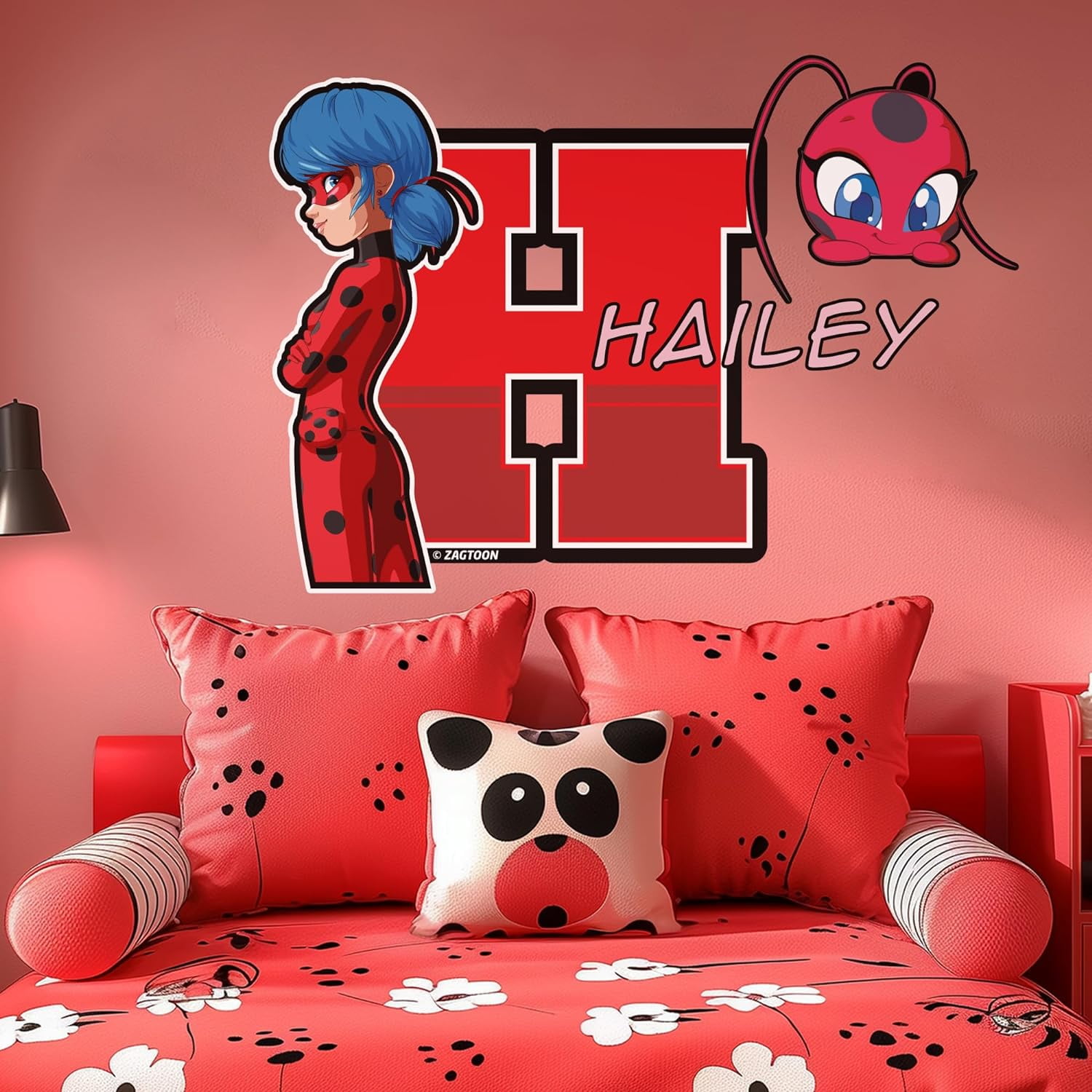 Miraculous Ladybug Wall Decal | Custom Name & Initial I Nursery Wall ...