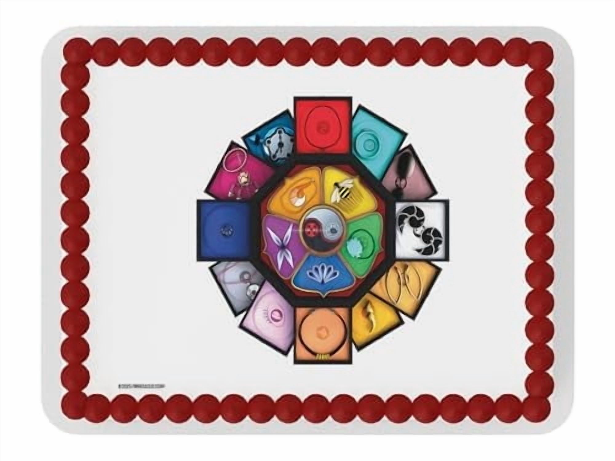 Miraculous Miracle Box Cake Topper – Colorful Kwami Power Medallion ...