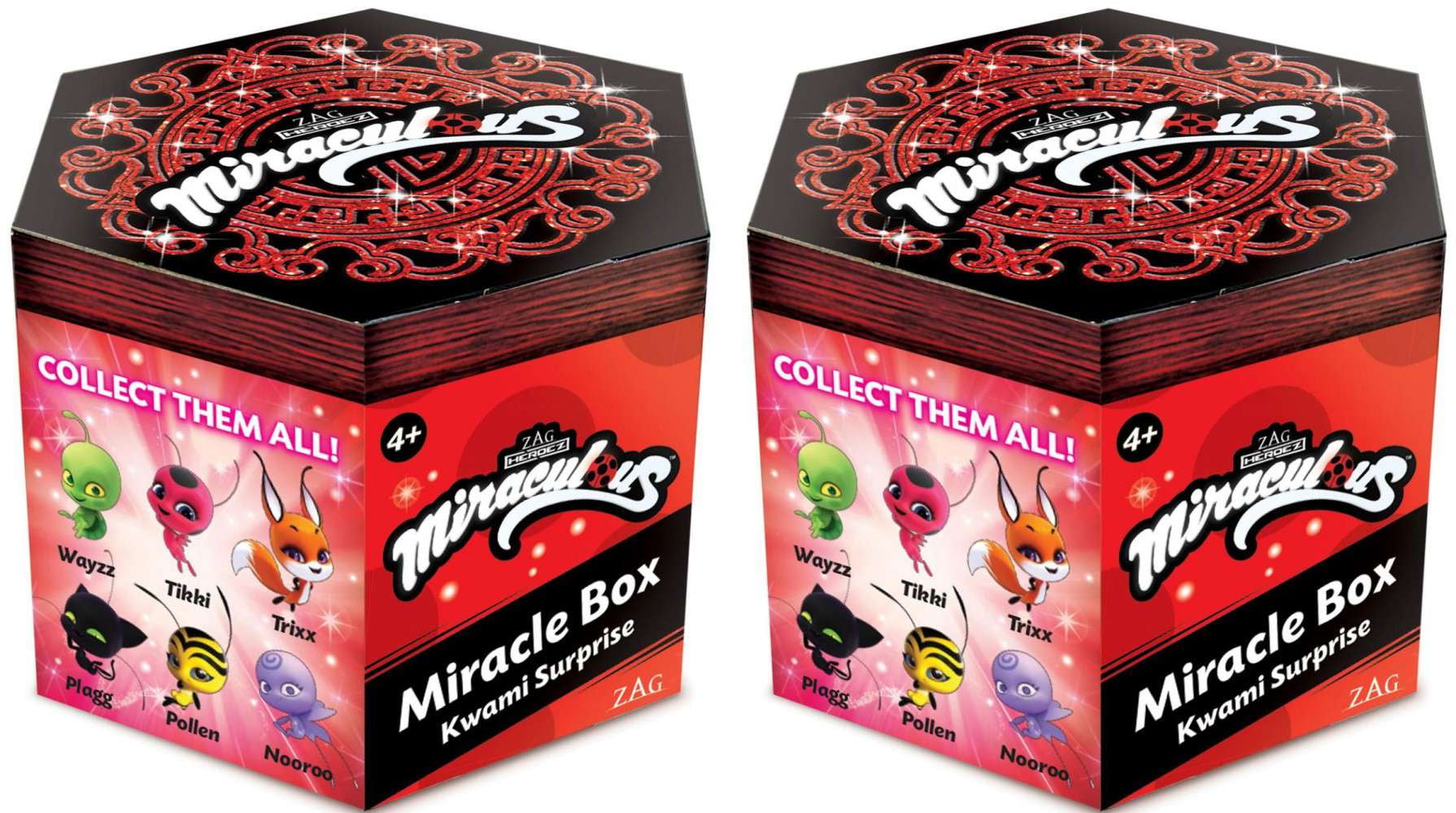 Miraculous Ladybug Toy - Miracle Box Kwami Surprise, LOT of 2 Mystery ...