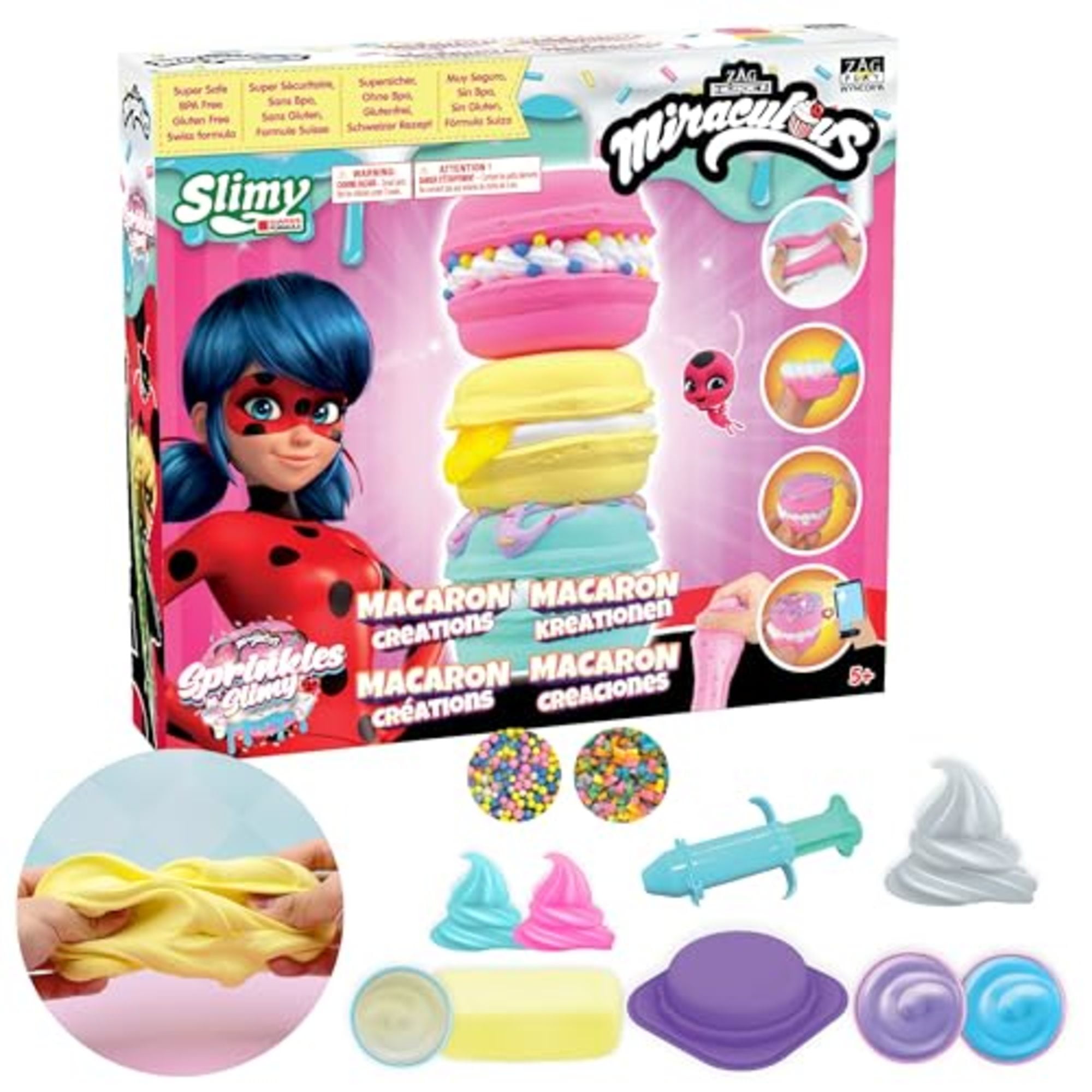 Miraculous Sprinkles n' Slimy Macarons Slime Kit, DIY Pretend Play, Novelty Toy - Walmart.com