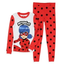 Miraculous Girls Ladybug and Cat Noir Pajamas, Long Sleeve, Sizes 4-12 ...
