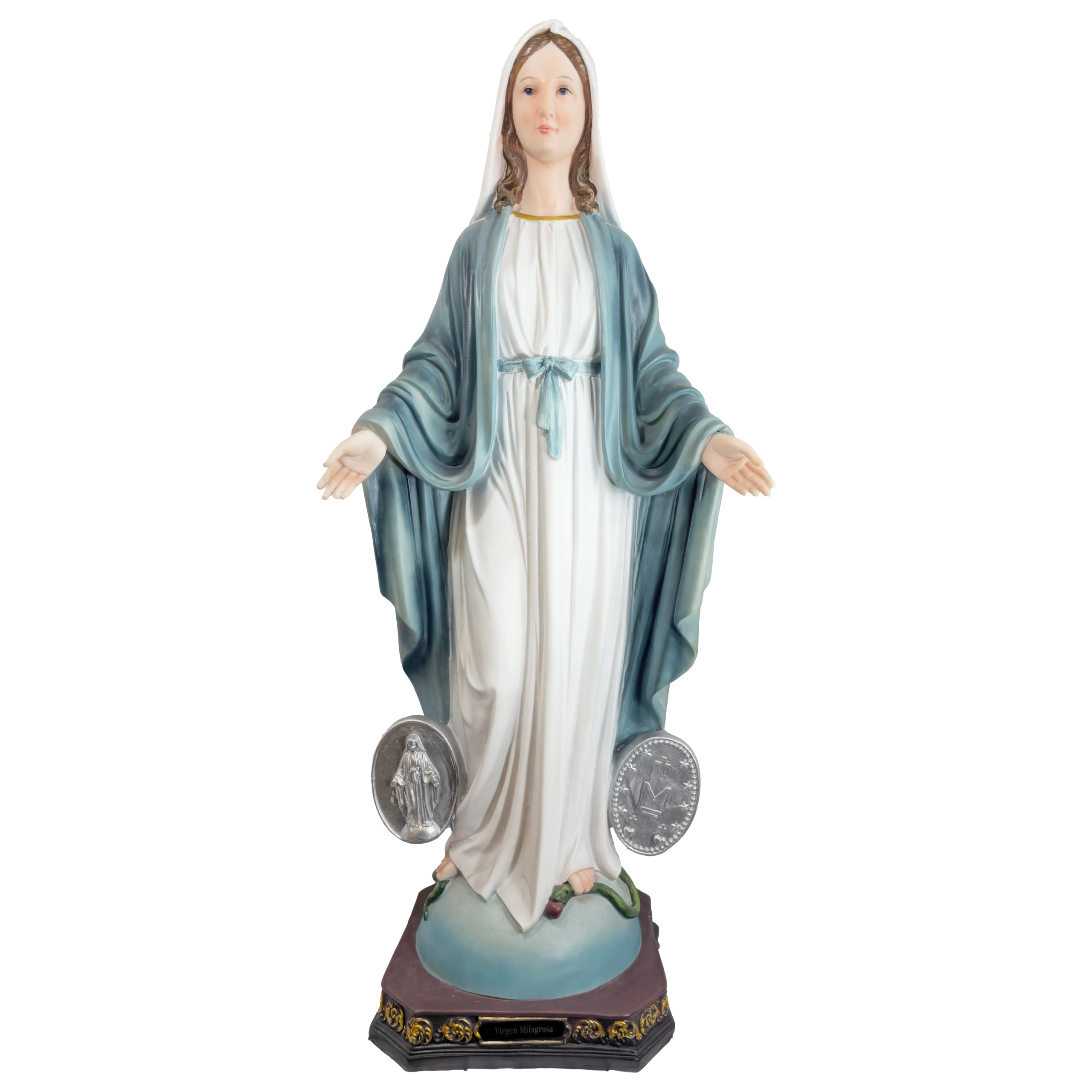 Miraculous Virgin Resin Statue | 8,12,16,24,36 inches | Durable ...