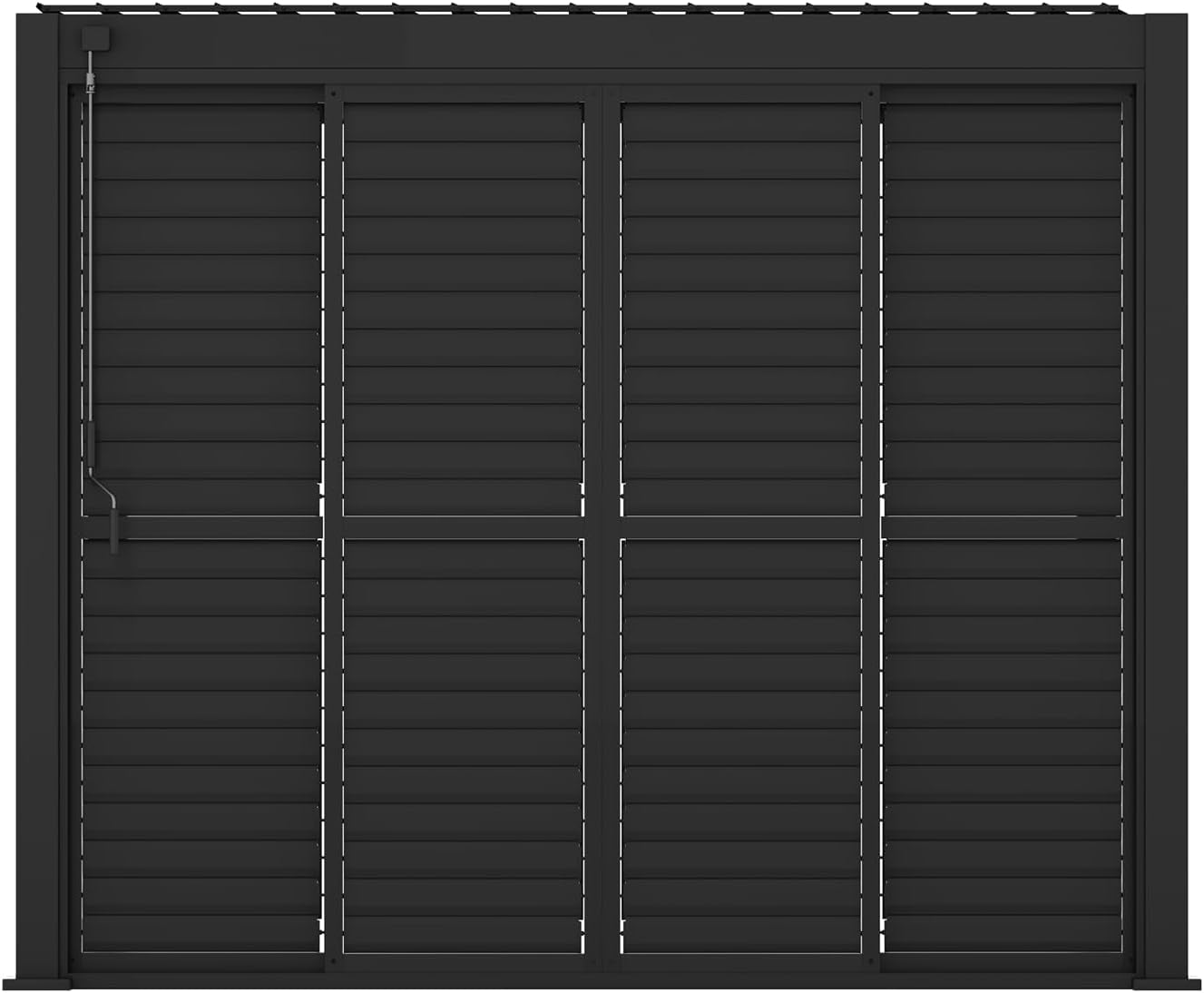 Mirador 10' Sliding Louver Door for Pergola, Detachable Sun Shade ...