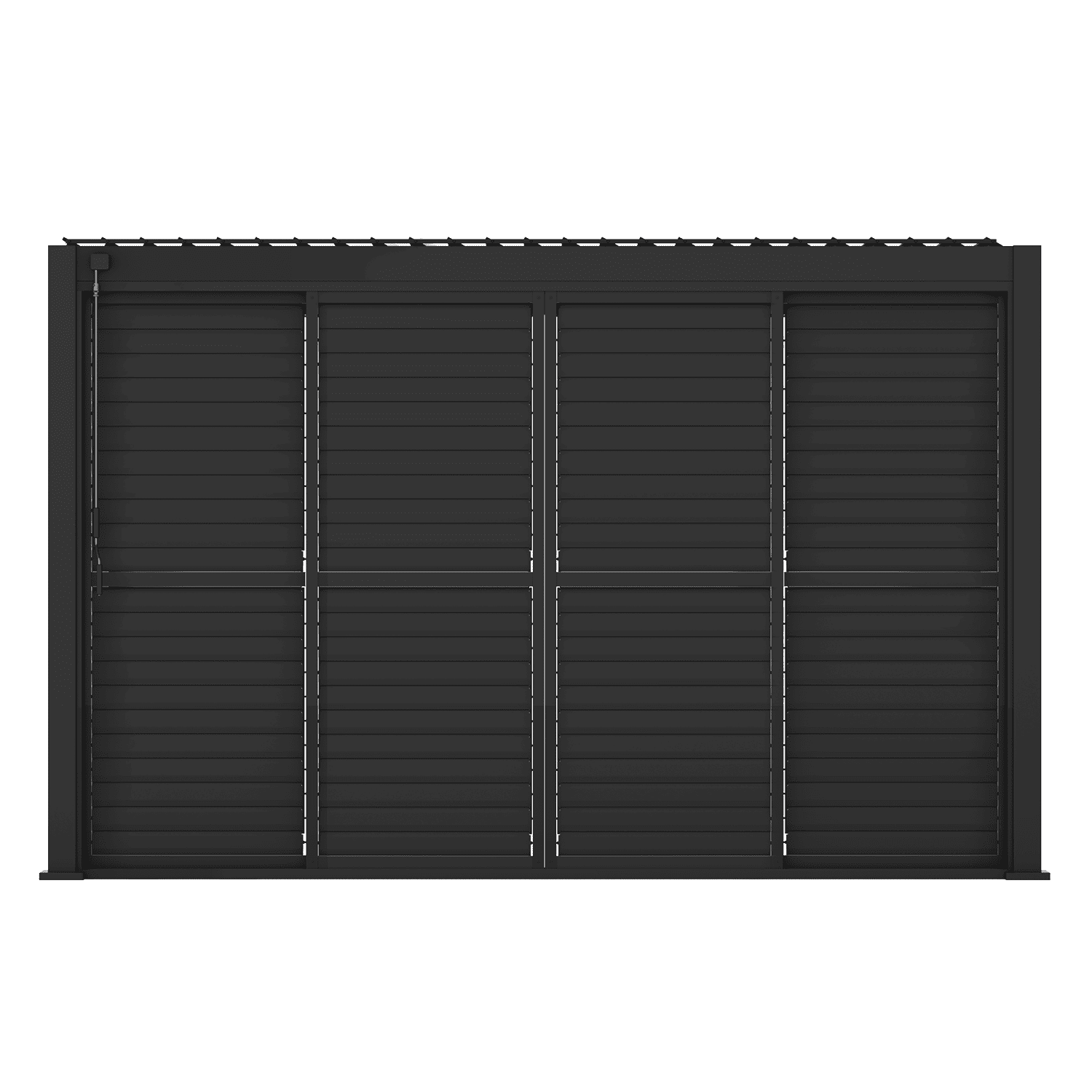 Mirador 13' Sliding Louver Door for 111S Pergola, Sun Shade Detachable ...