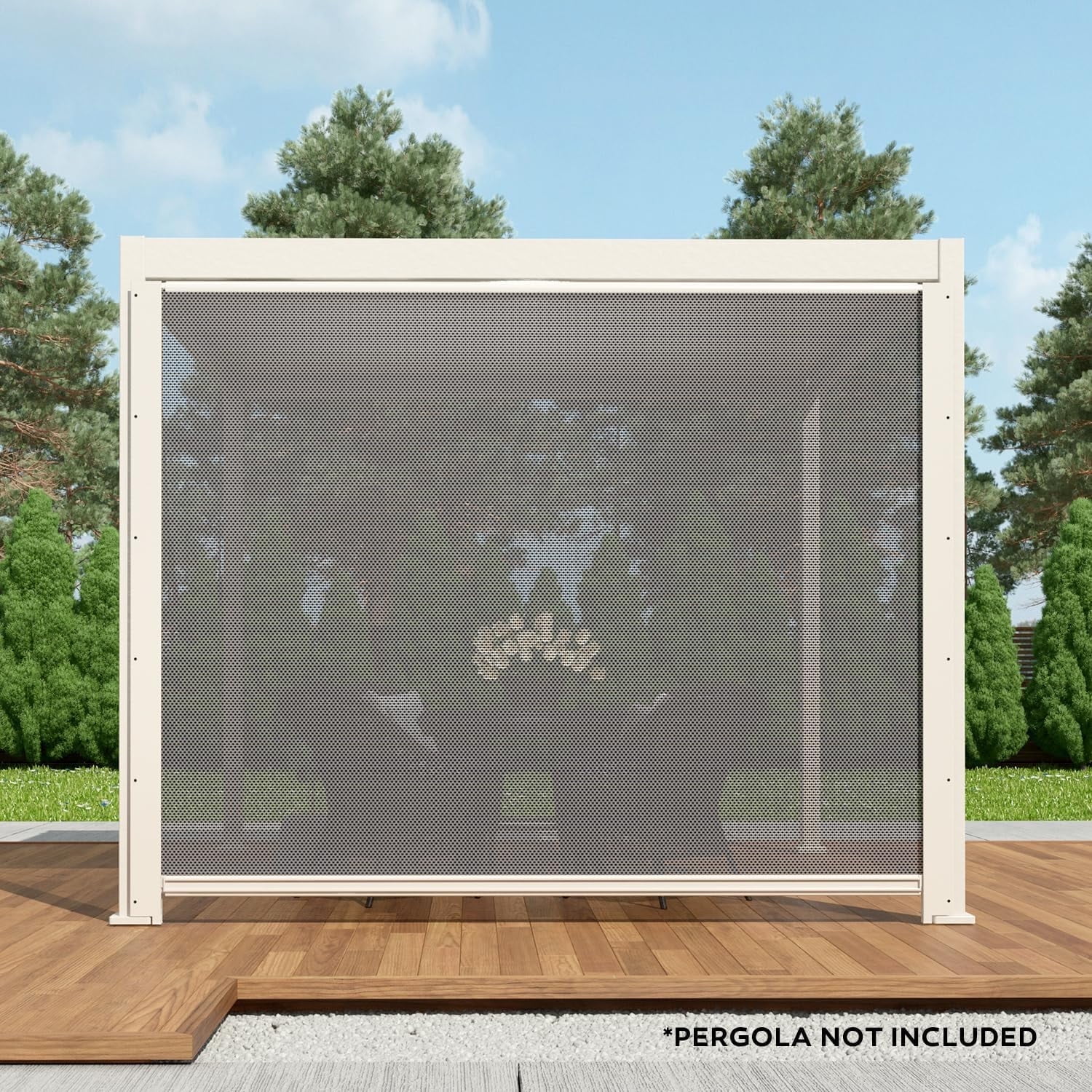 Mirador 80/88 S Pergola Accessories, 10ft Side Aluminum Privacy Screen ...