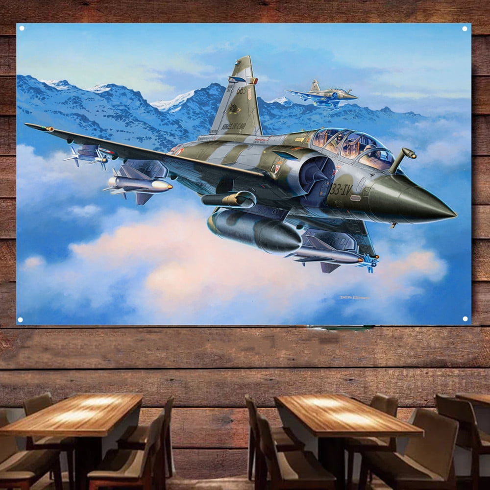 Mirage 2000D Fighter Banner Wall Hanging Flag - Air Force Aircraft ...