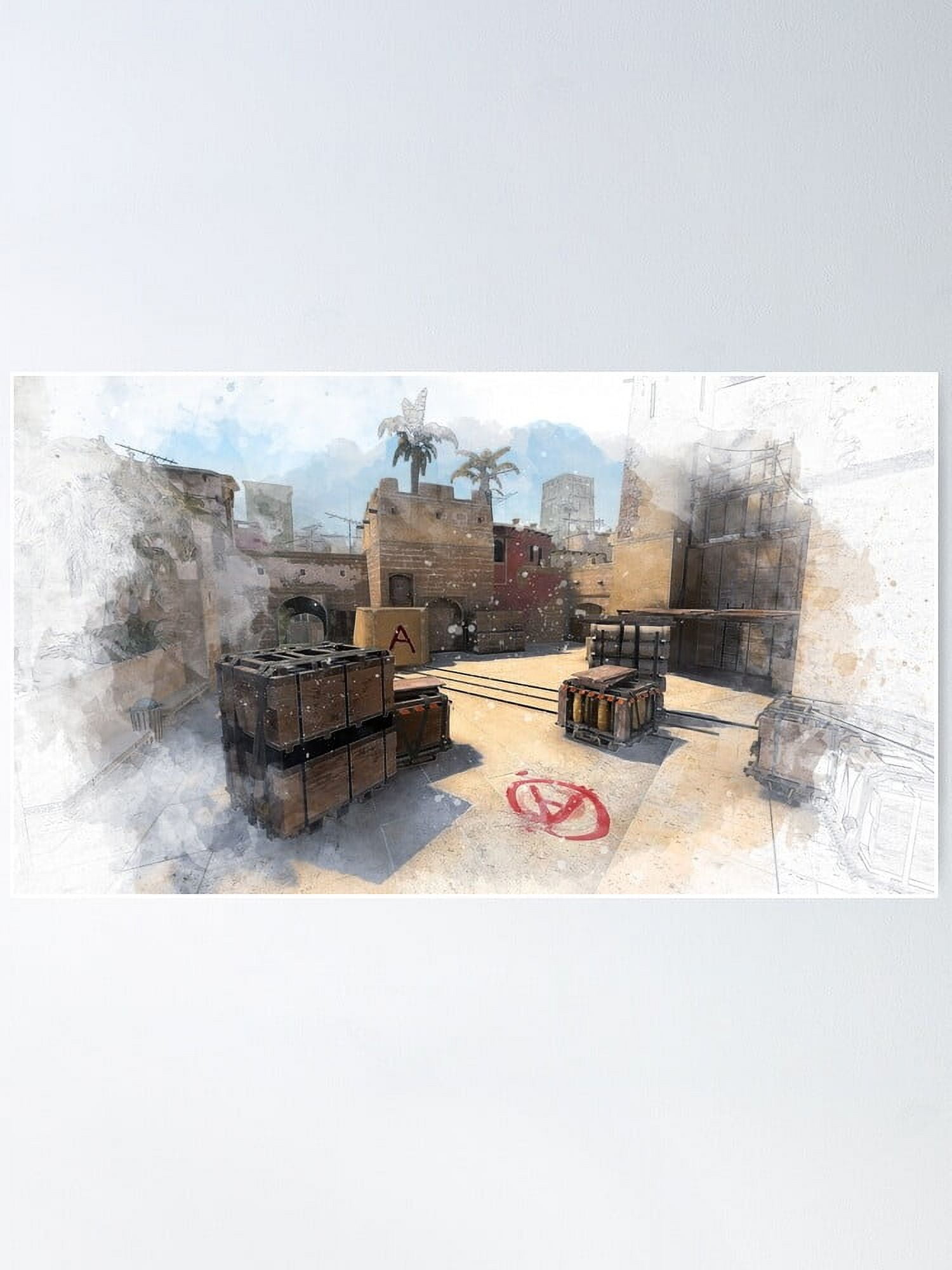 Mirage CSGO Poster in Watercolour Poster Poster - Walmart.com