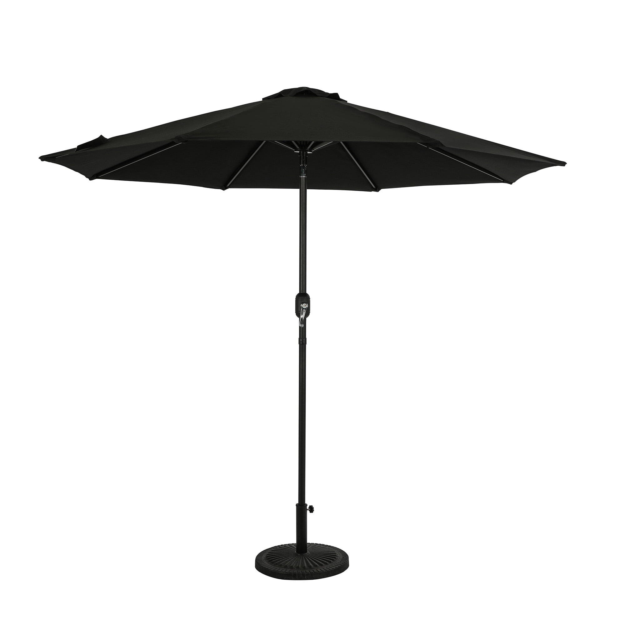 Mirage II 9-ft Octagon Market Umbrella with Auto-Tilt - Black - Breez ...