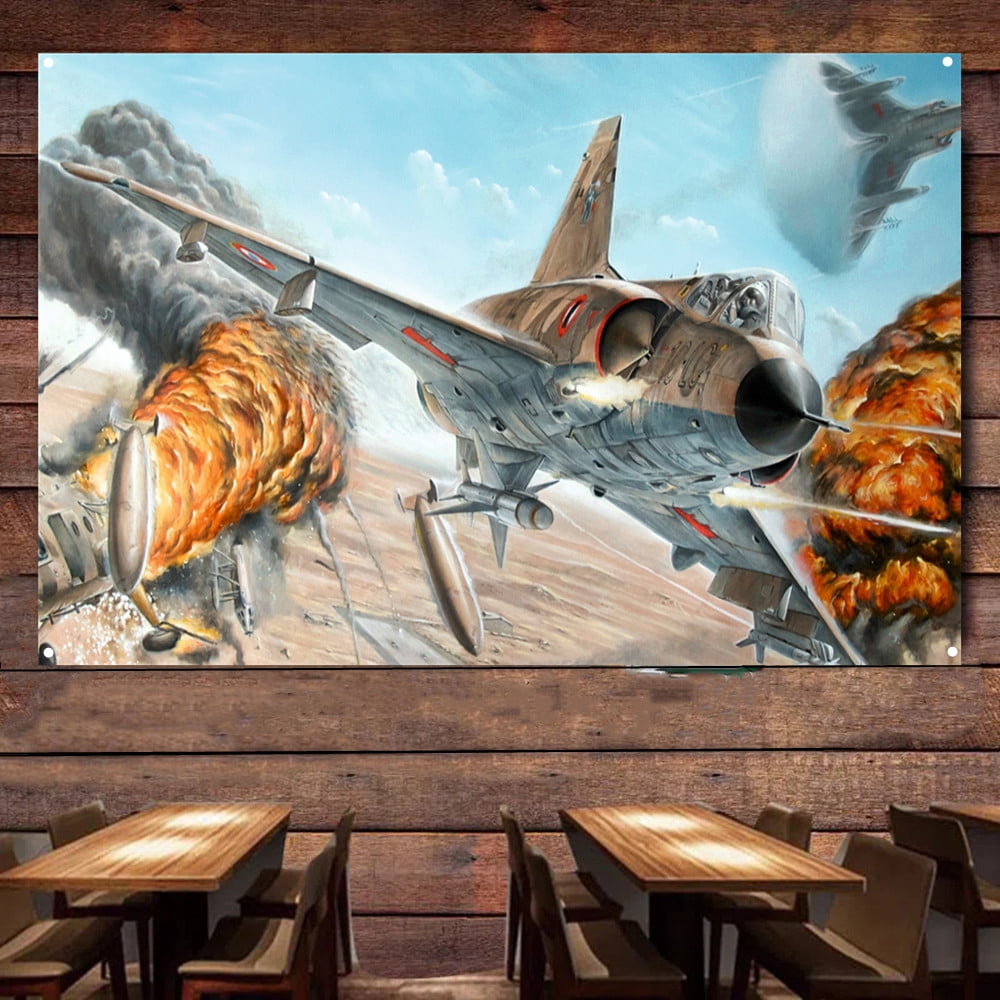 Mirage IIIC Plane Fighter Banner - Military Wall Art Poster For Room ...
