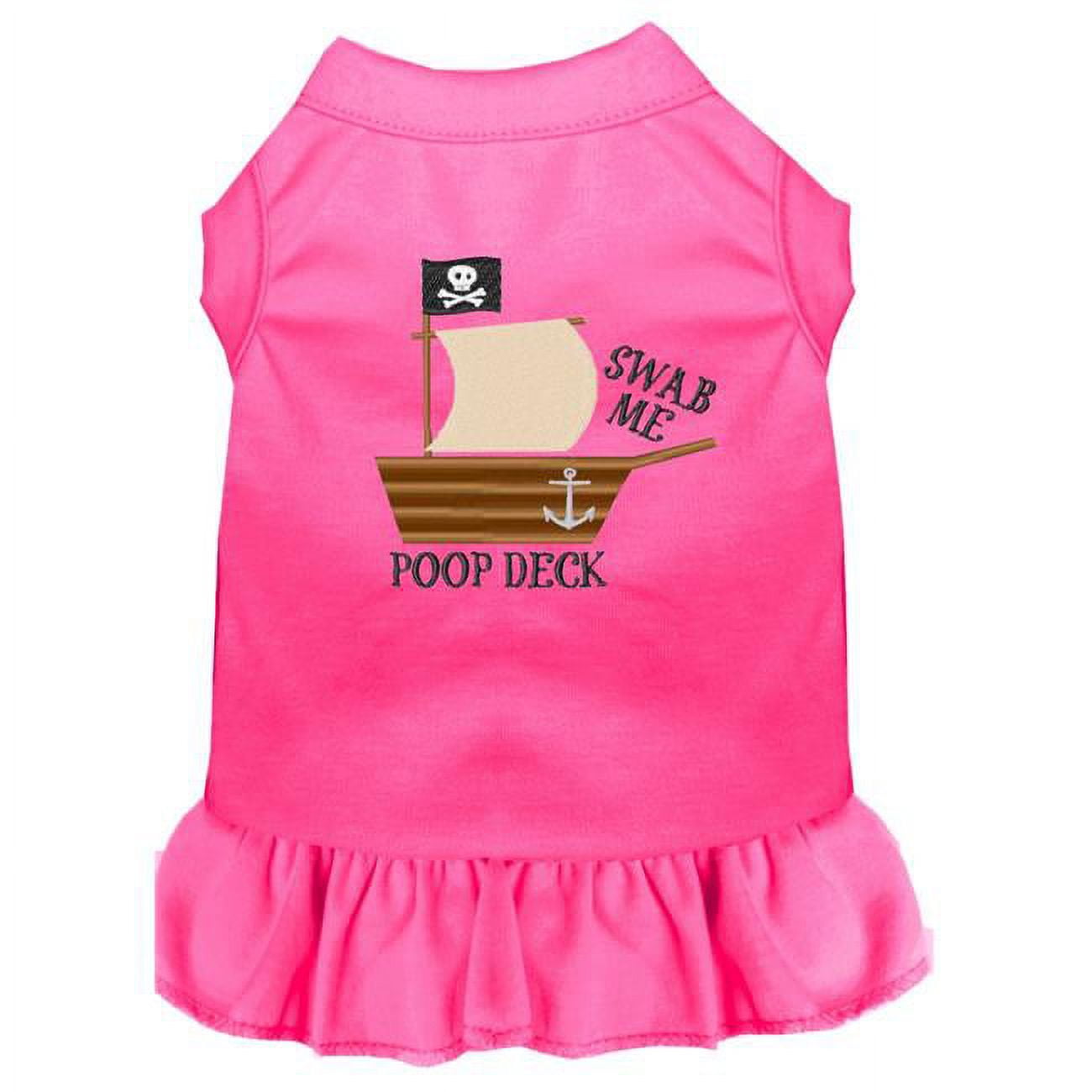Mirage Pet 12 in. Poop Deck Embroidered Dog Dress - Bright Pink, Medium ...