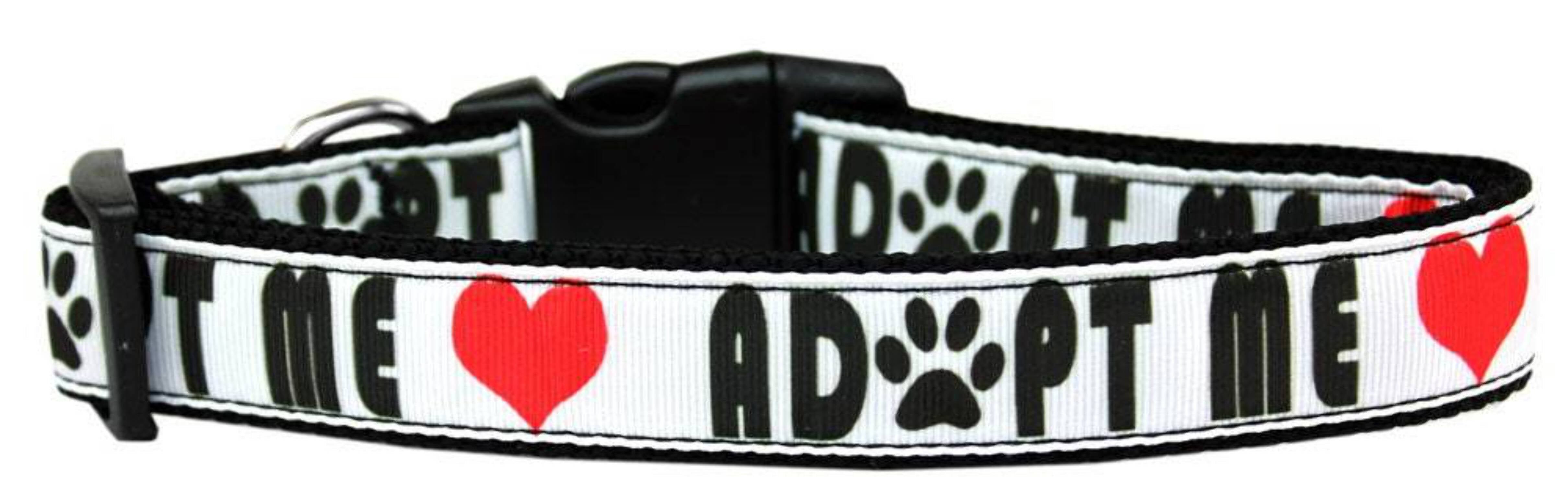 Pet Dog Cat Nylon Collar or Leash, "Adopt Me" - Walmart.com