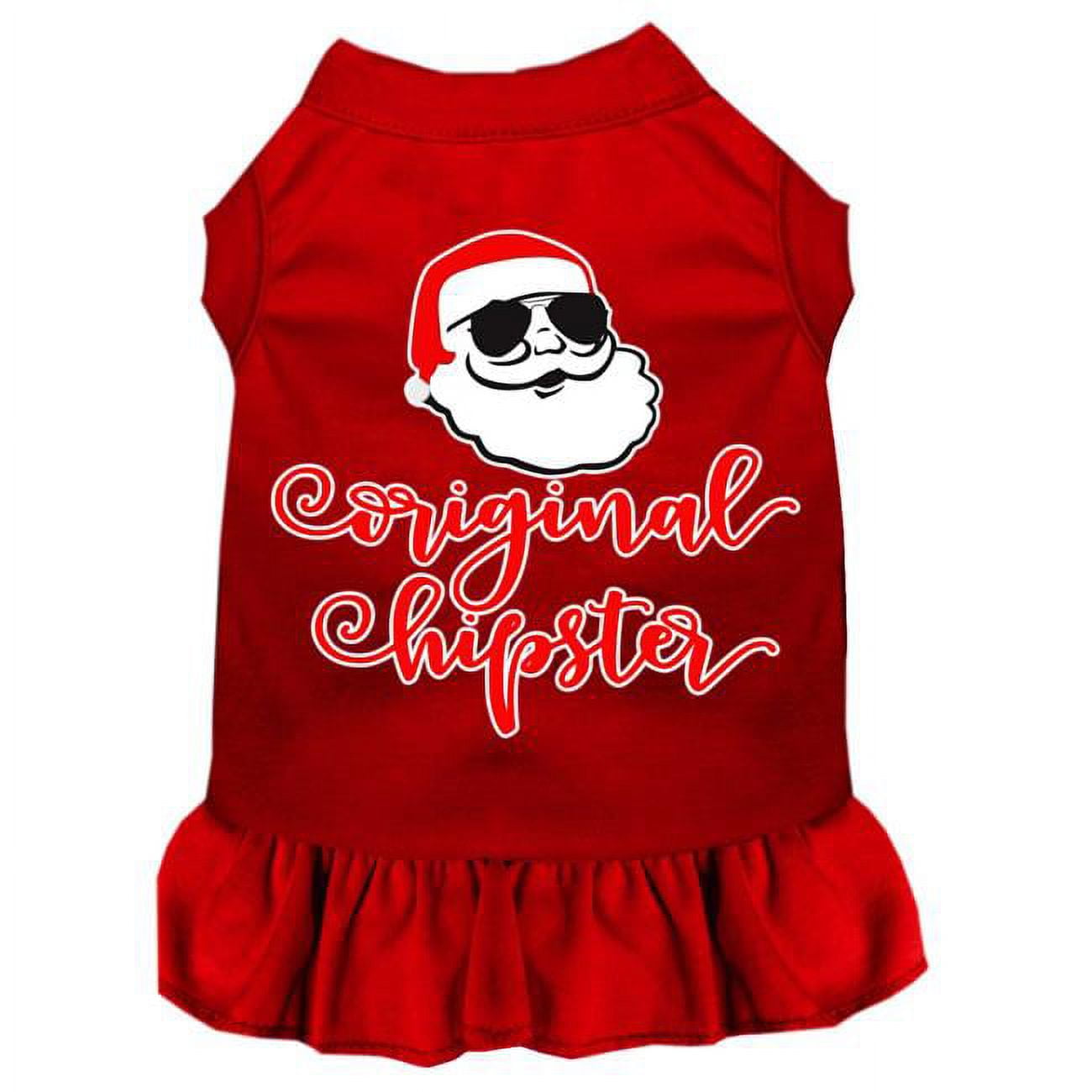 Mirage Pet 16 in. Original Hipster Screen Print Dog Dress - Red, Extra ...