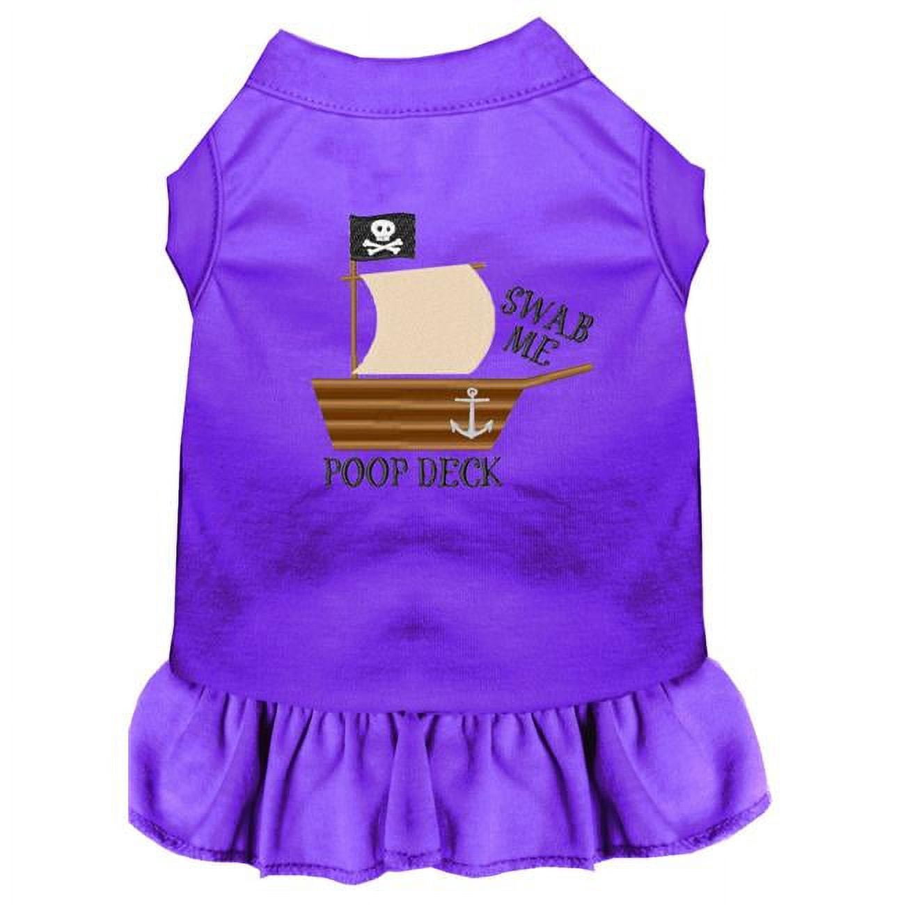 Mirage Pet 16 in. Poop Deck Embroidered Dog Dress - Purple, Extra Large ...