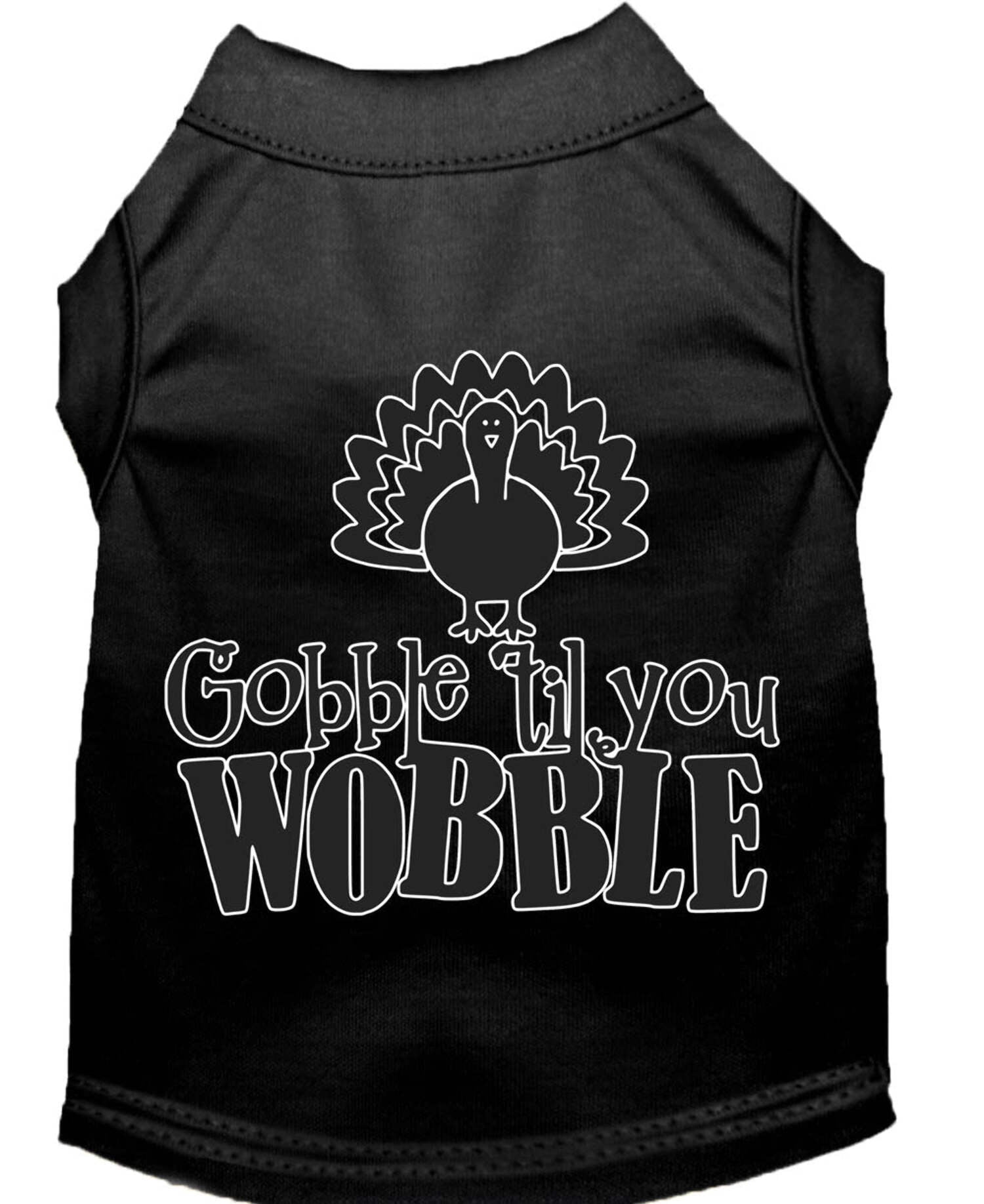 Pet Dog Cat Shirt Screen Printed, "Gobble Til Ya Wobble" - Walmart.com