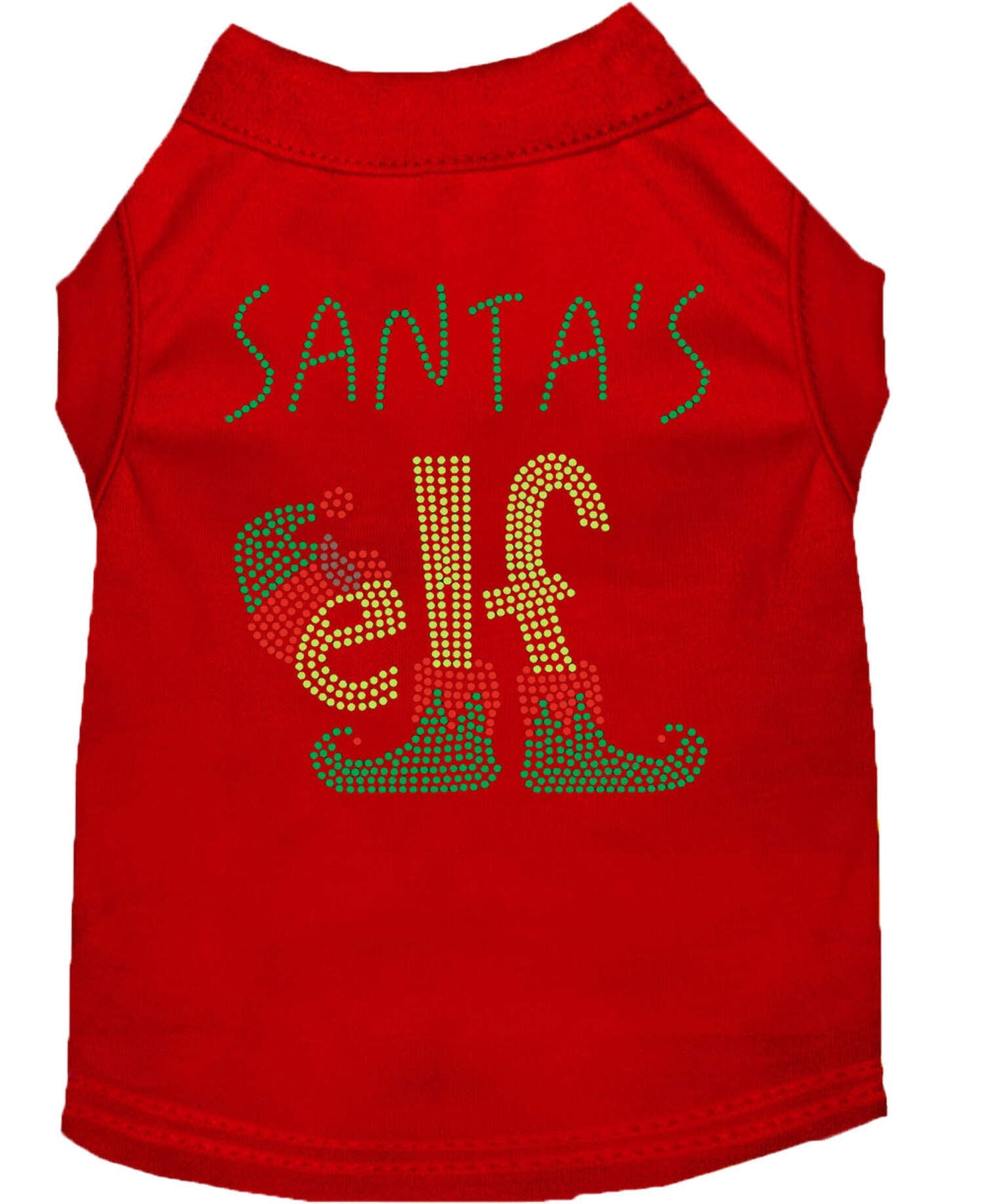 Christmas Pet Dog Cat Shirt Rhinestone, "Santa's Elf" - Walmart.com