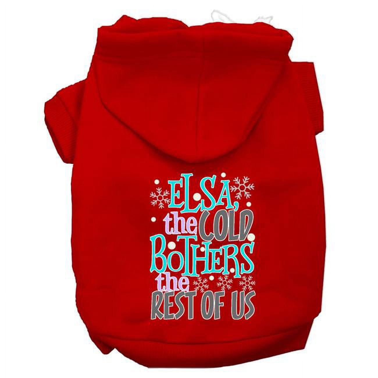 Mirage Pet Elsa, the Cold Screen Print Dog Hoodie Red M - Walmart.com