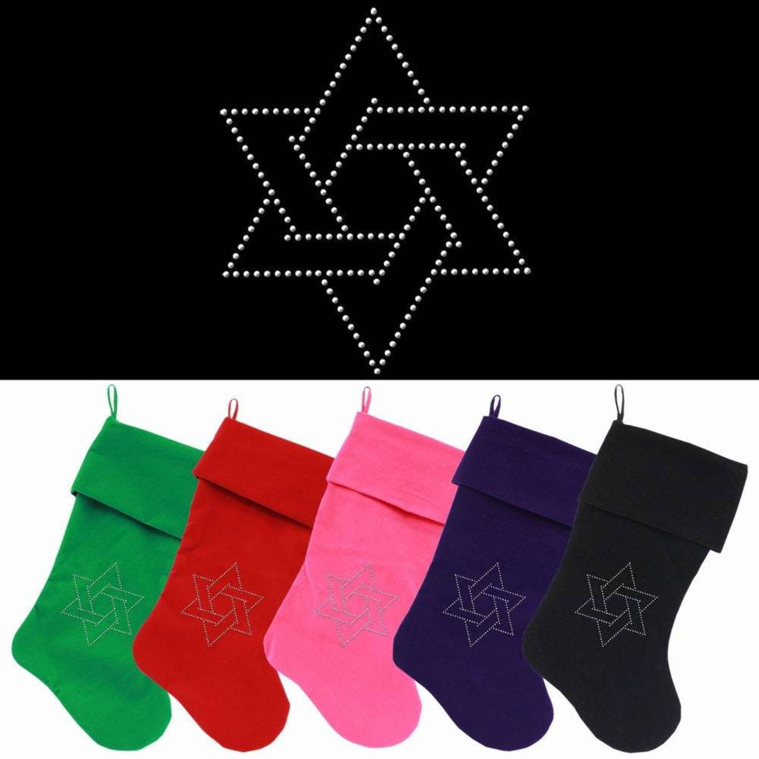 Hanukkah Stocking Rhinestone, "Star of David" - Walmart.com