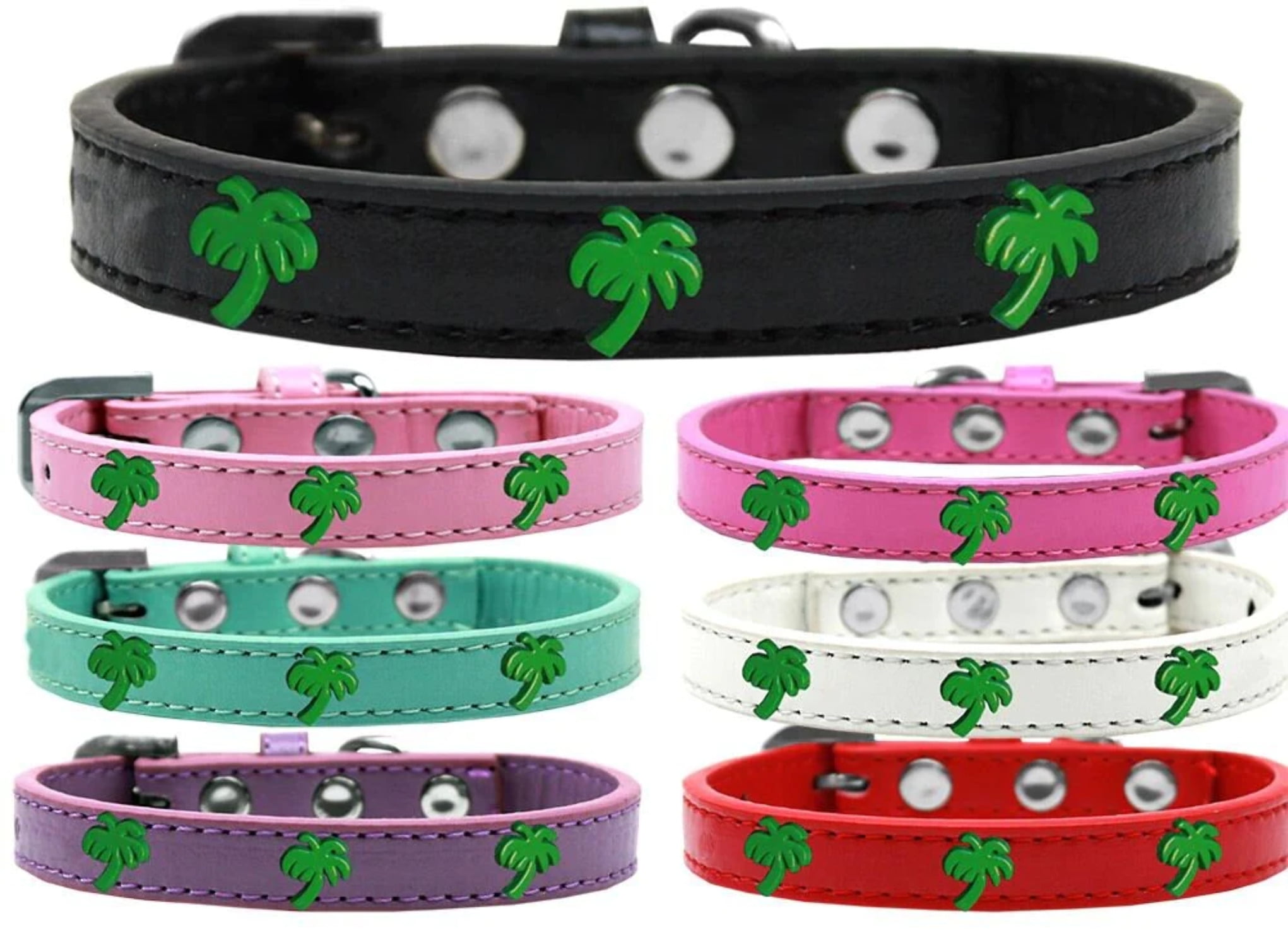 Dog, Puppy Pet Widget Fashion Collar, "Green Palm Tree" - Walmart.com