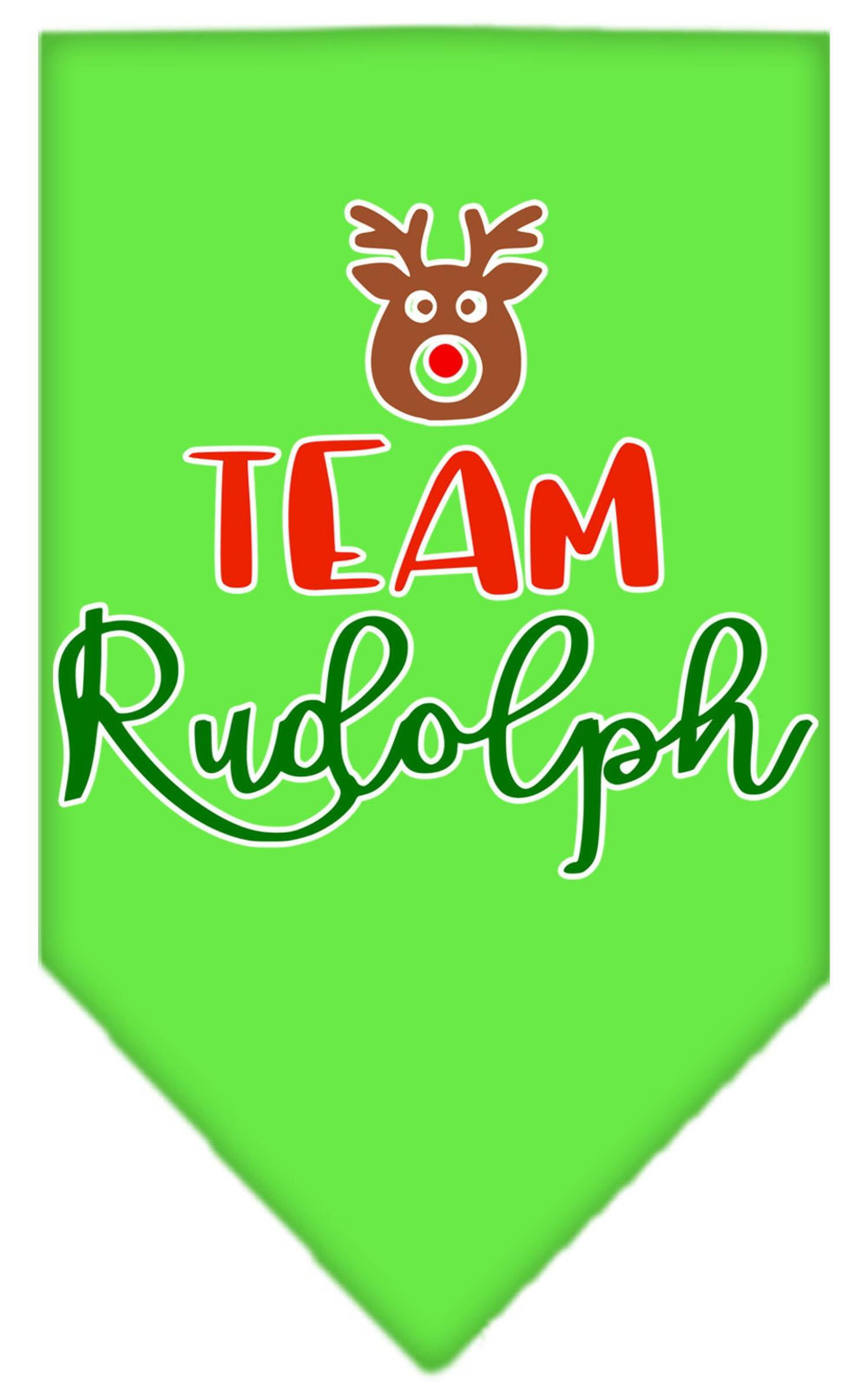 Mirage Pet Team Rudolph Screen Print Bandana Lime Green Small - Walmart.com
