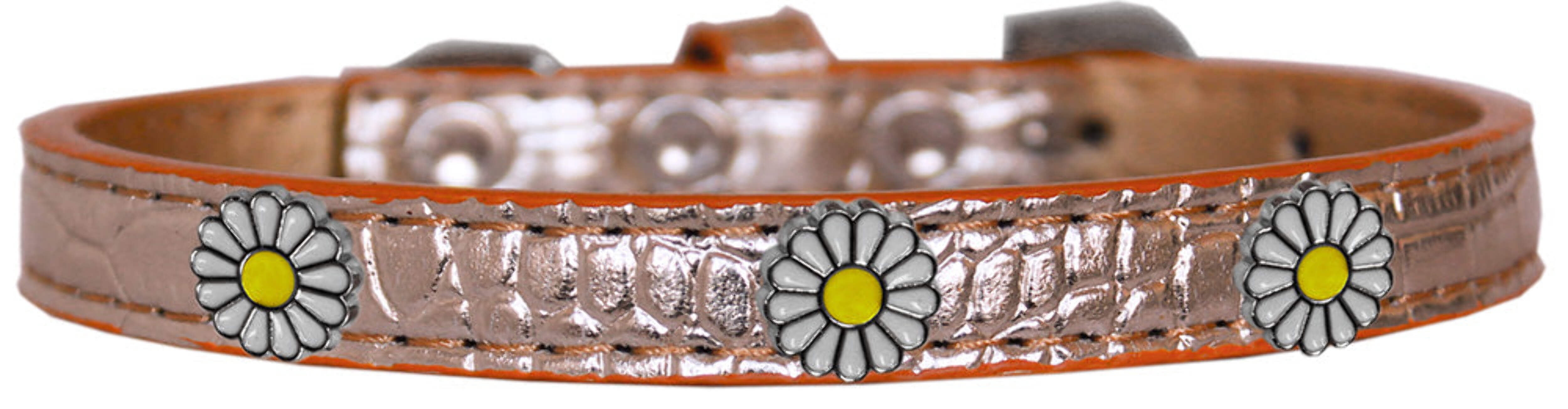 Dog, Puppy Pet Designer Croc Widget Collar, "White Daisies" - Walmart.com