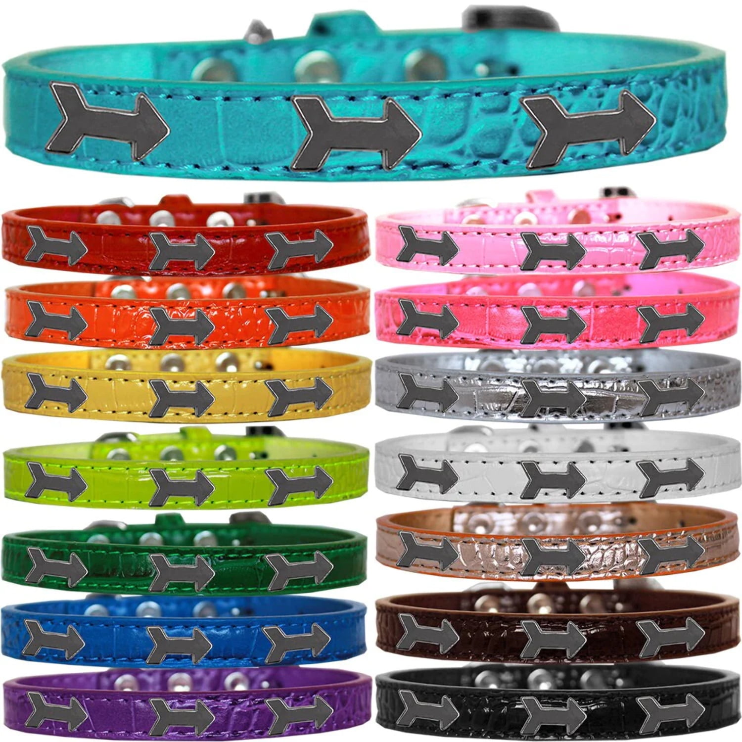 Dog, Puppy Pet Designer Croc Widget Collar, "Arrows" - Walmart.com