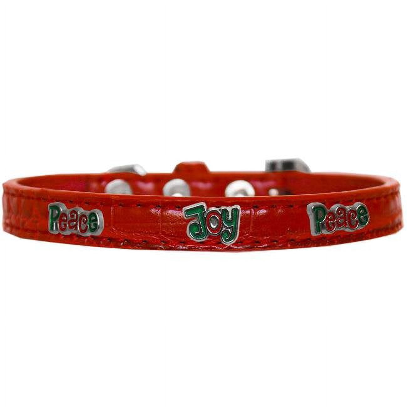 Mirage Pet 720-30 RDC18 Peace & Joy Widget Croc Dog Collar, Red - Size ...