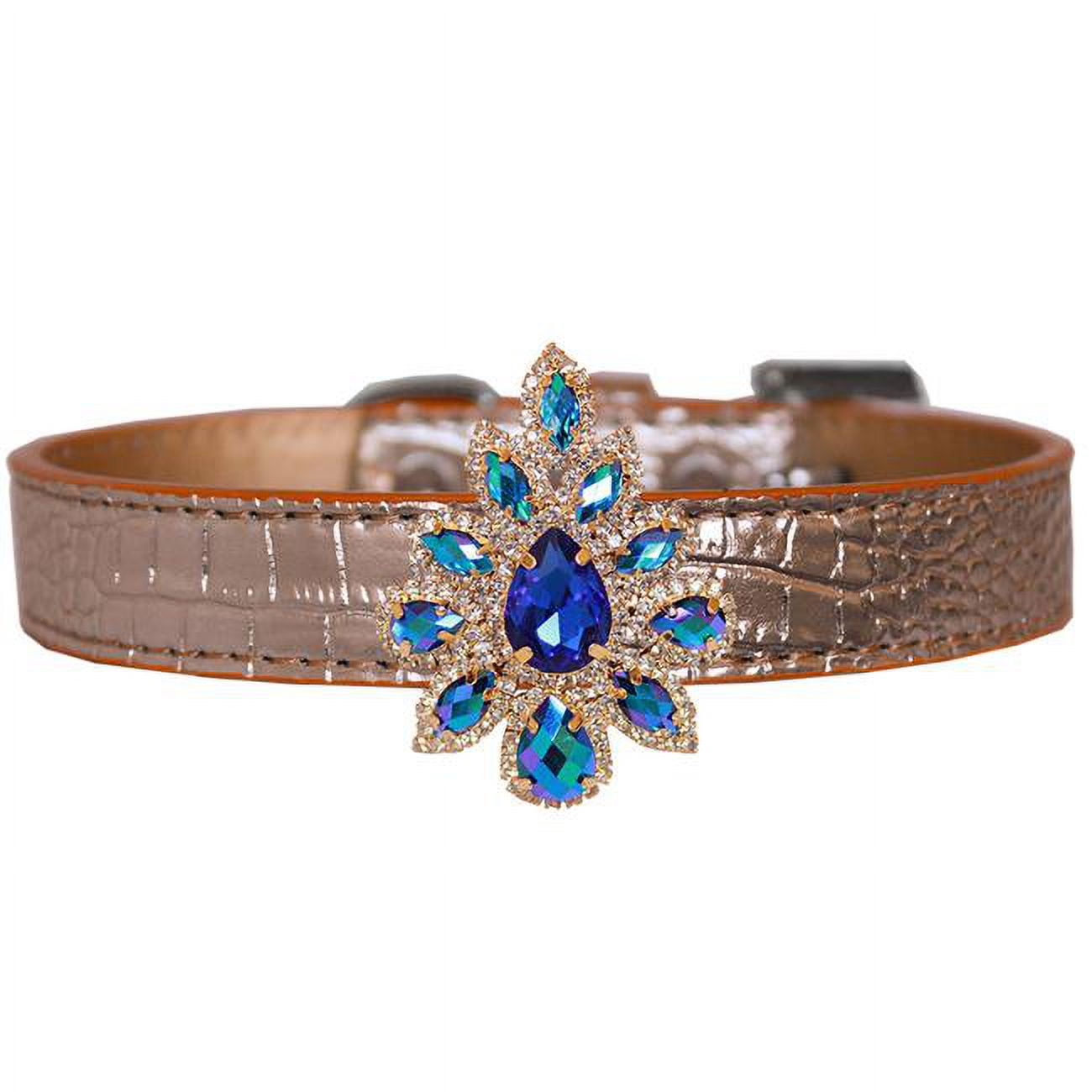 Mirage Pet 722-04 CPC14 Sapphire Blue Sofia Croc Dog Collar, Copper ...