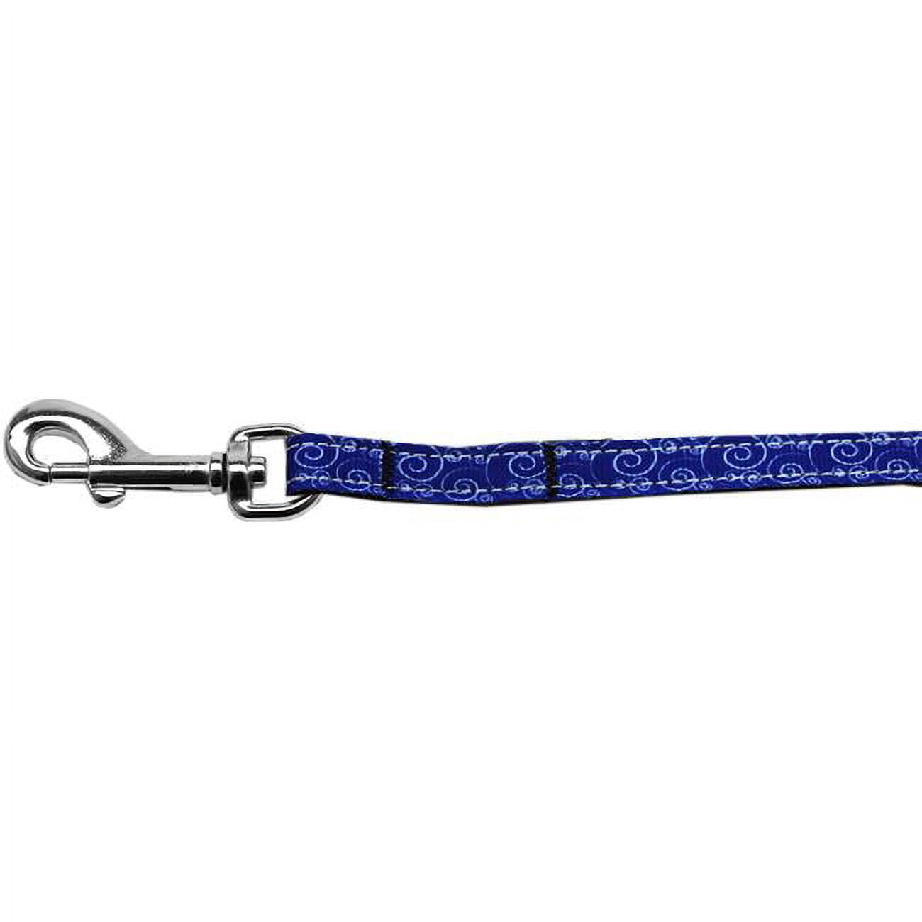 Mirage Pet Blue and White Swirly Nylon Ribbon Pet Leash 3/8 inch wide ...