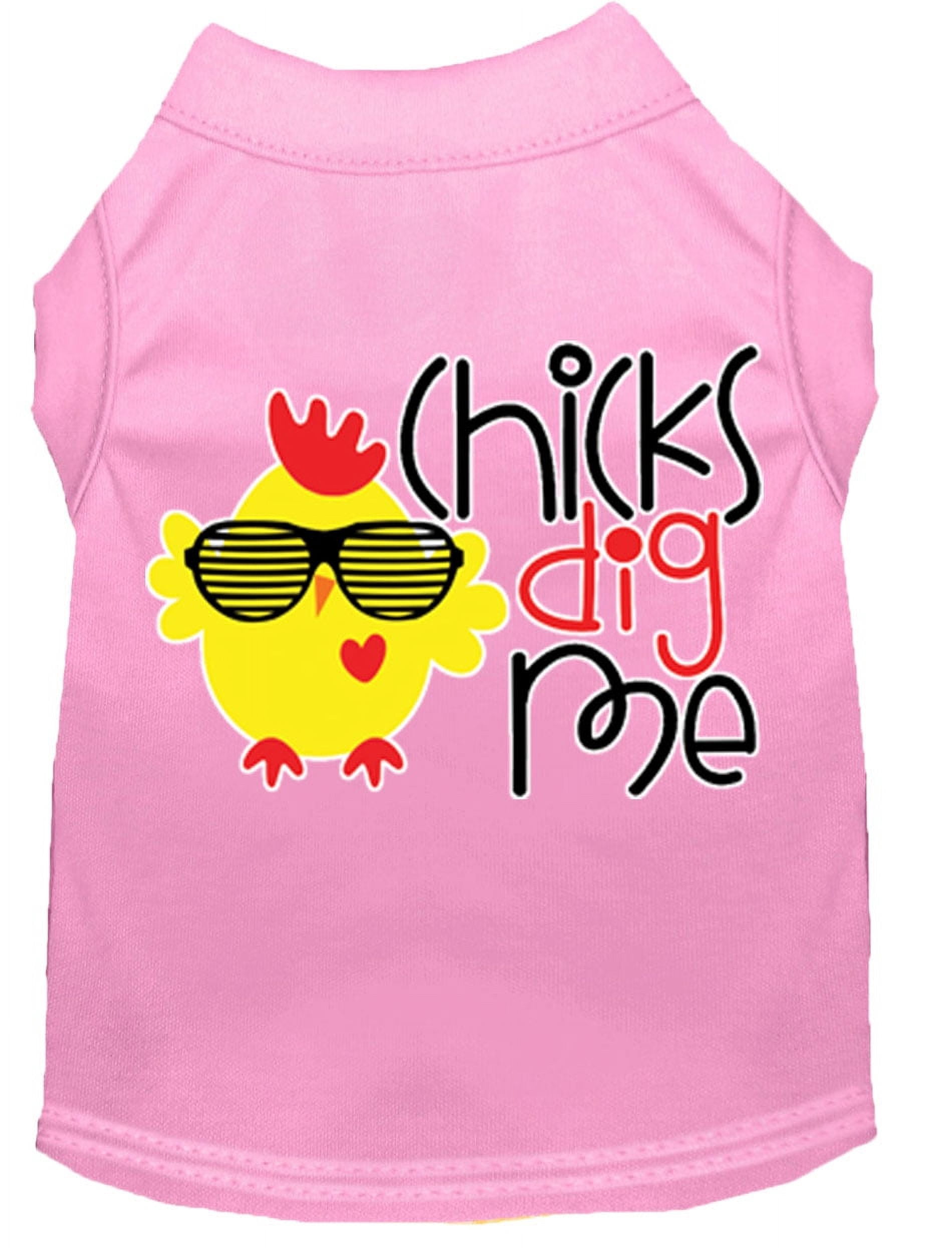 Mirage Pet Chicks Dig Me Screen Print Dog Shirt Light Pink Sm - Walmart.com