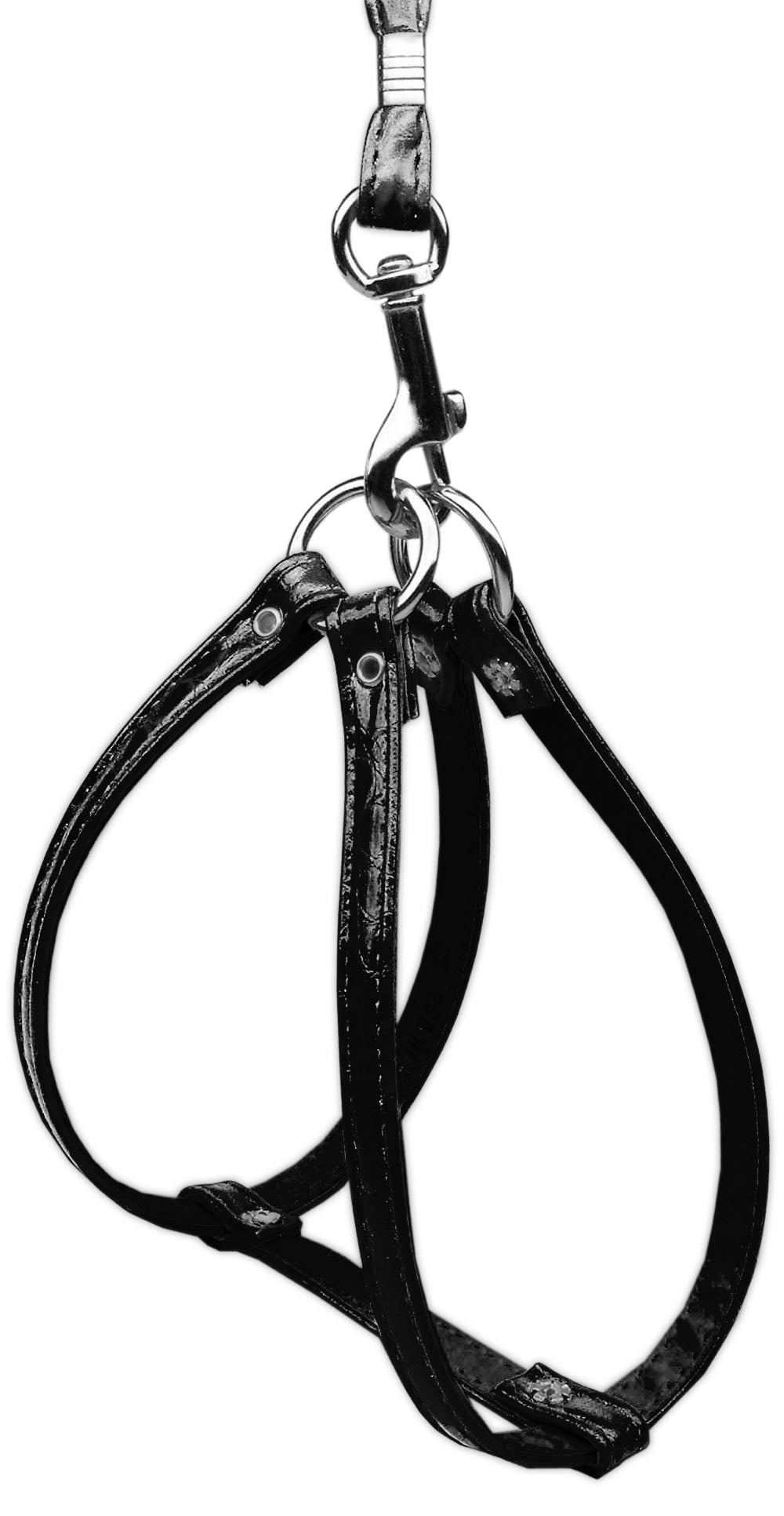 Faux Snake Skin Step In Harness Size 14 Black Black 14 Pet Collar ...