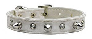 Mirage Pet Faux Snake Skin Crystal and Spike Collars Off-White 10 ...