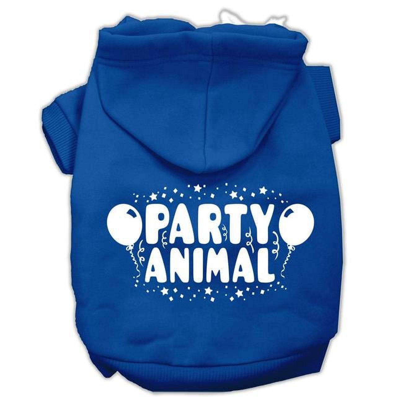Mirage Pet Party Animal Screen Print Pet Hoodies, Blue - Small 10 ...