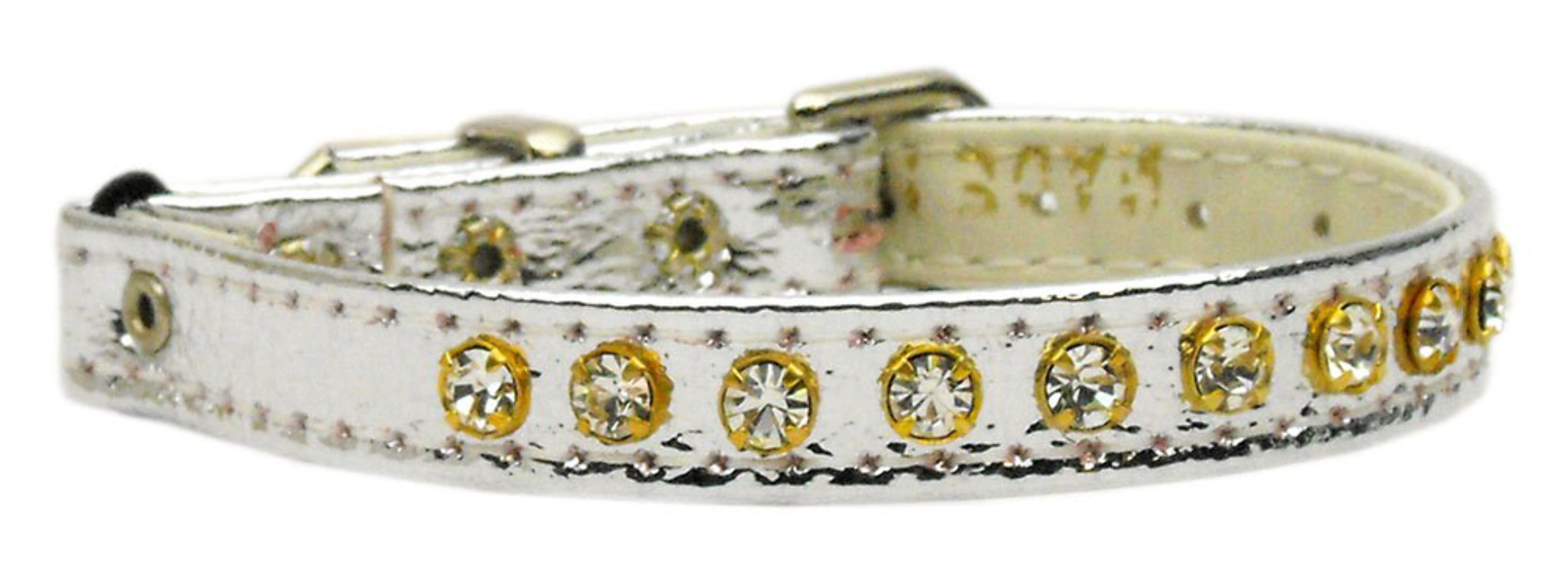 Cat Safety With Band Collar, "One Row Clear Crystal" - Walmart.com