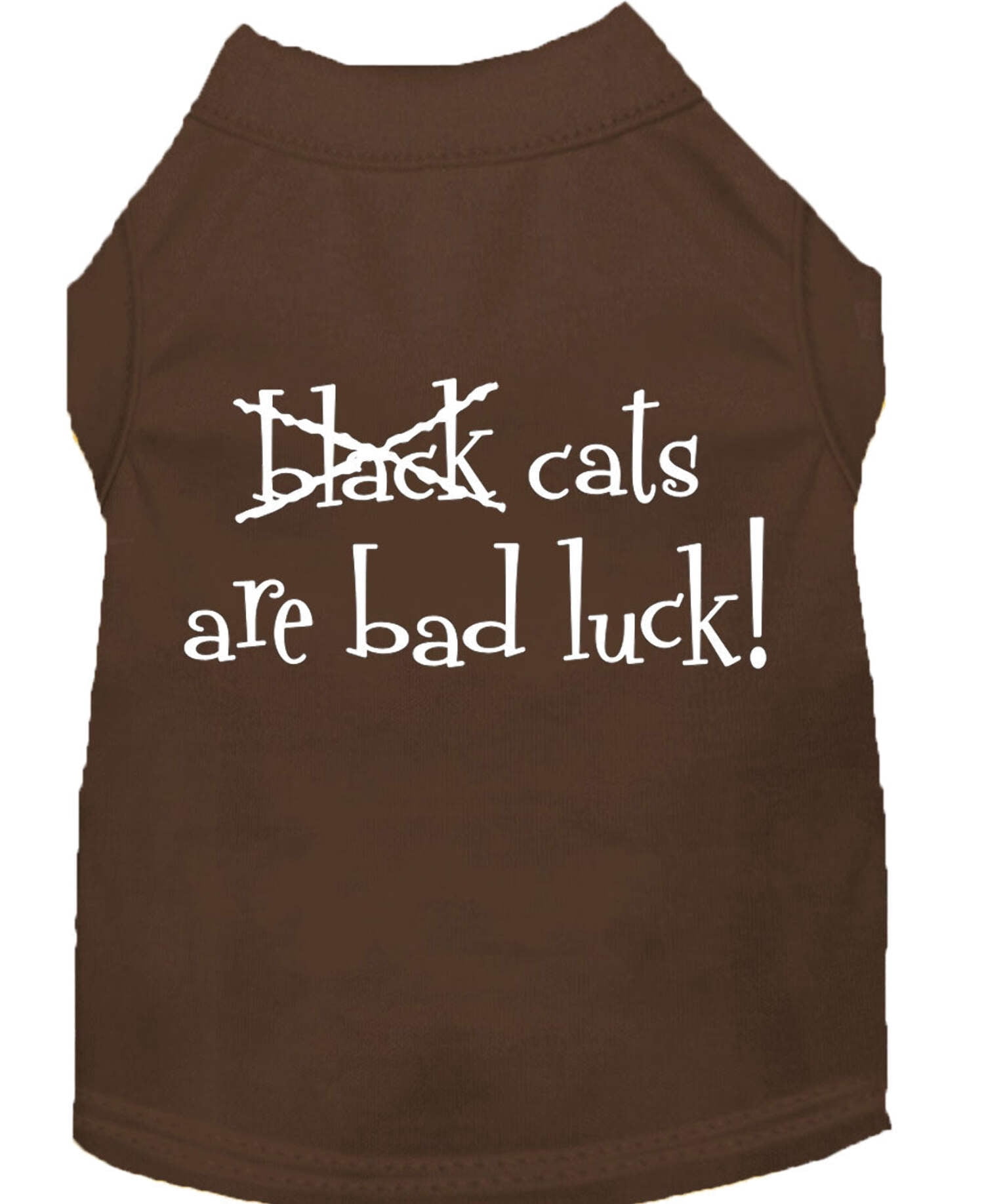 Pet Dog Cat Shirt Screen Printed, "Black Cats Are Bad Luck" - Walmart.com