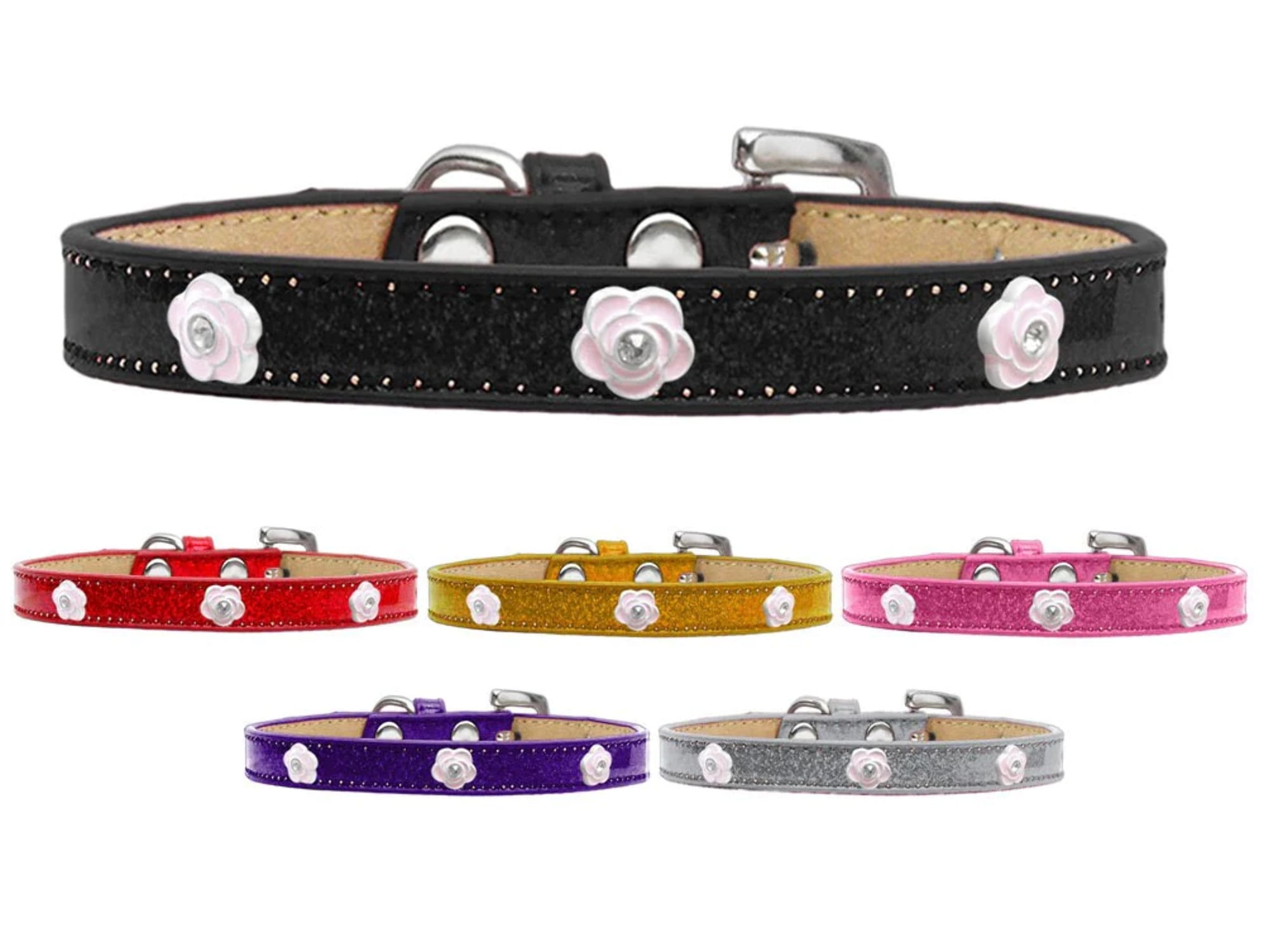 Mirage Pet Light Pink Rose Widget Dog Collar Purple Ice Cream Size 16 ...