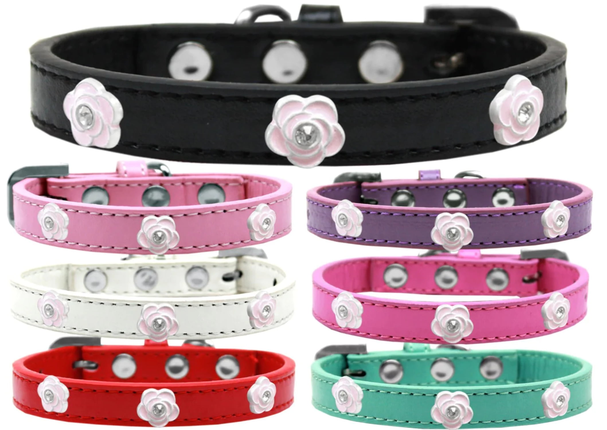 Dog, Puppy Pet Widget Collar, "Light Pink Roses" - Walmart.com