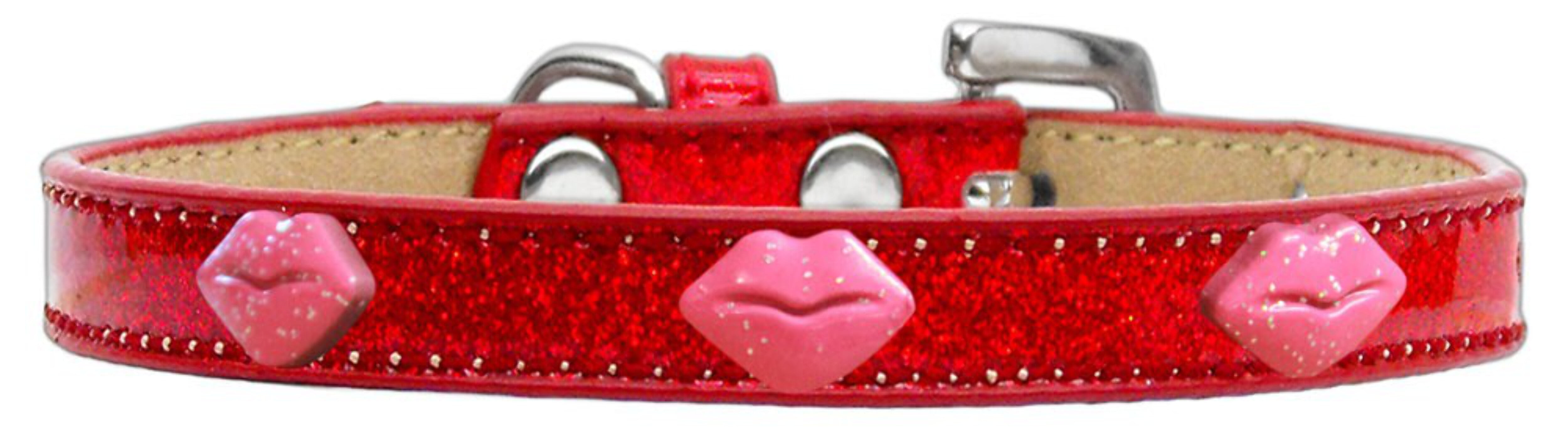 Dog, Puppy Pet Widget Ice Cream Collar, "Pink Glitter Lips" - Walmart.com