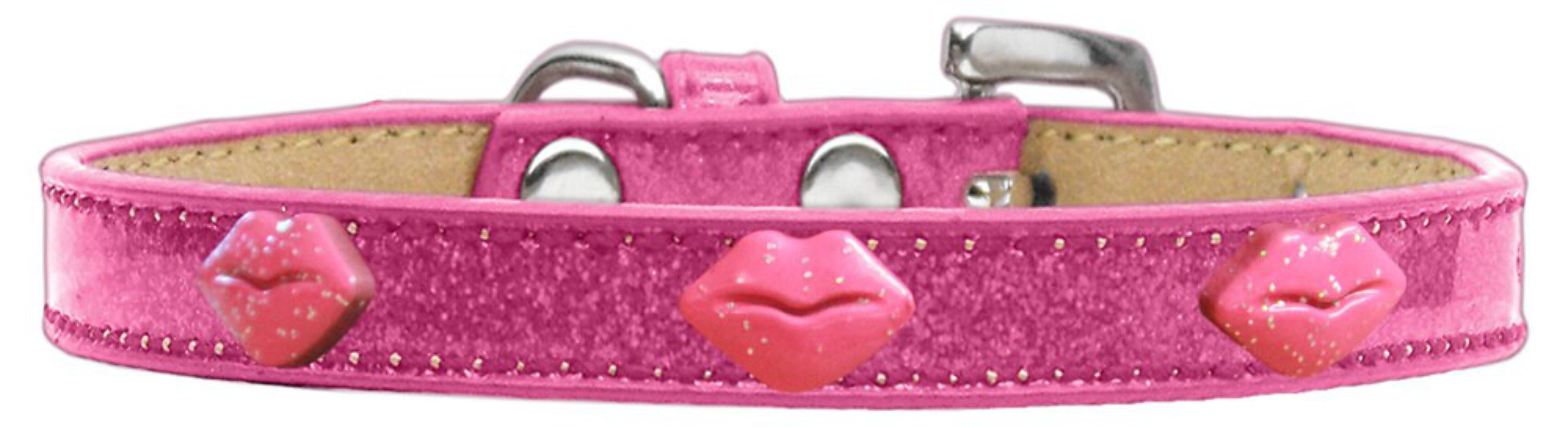 Dog, Puppy Pet Widget Ice Cream Collar, "Pink Glitter Lips" - Walmart.com