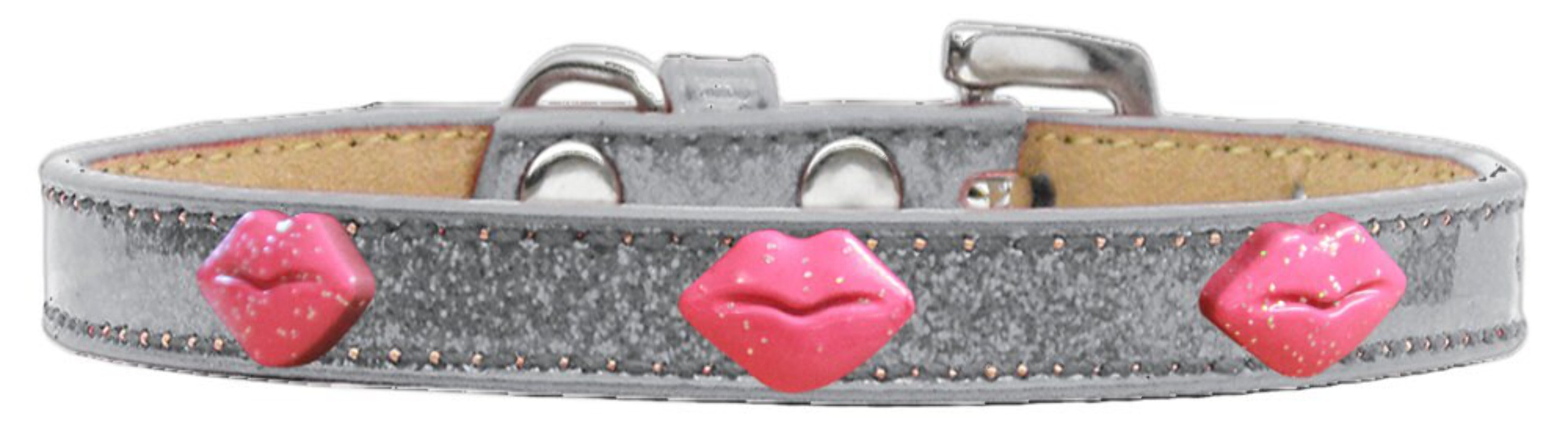 Dog, Puppy Pet Widget Ice Cream Collar, "Pink Glitter Lips" - Walmart.com