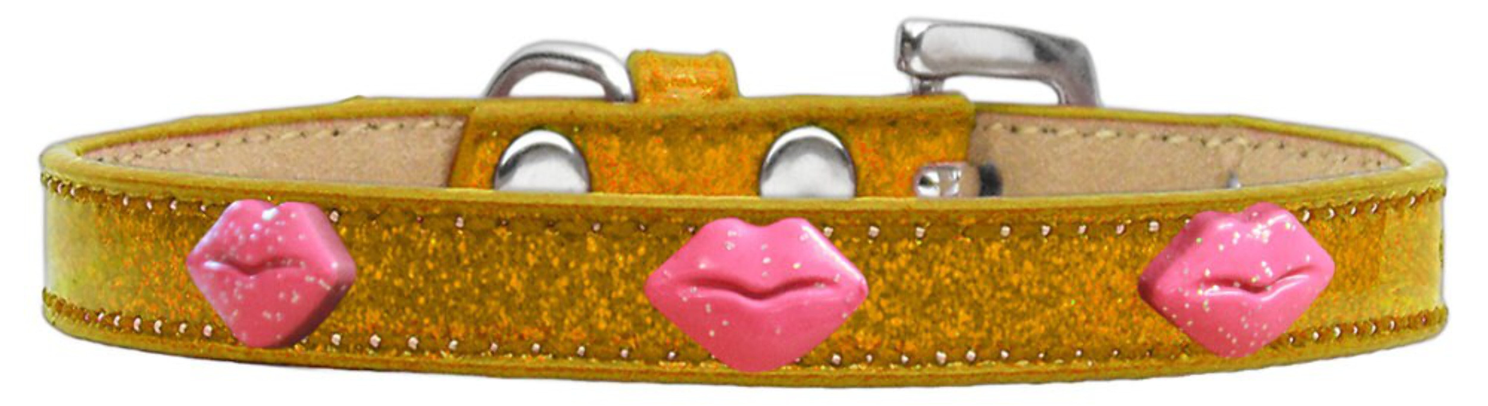Dog, Puppy Pet Widget Ice Cream Collar, "Pink Glitter Lips" - Walmart.com