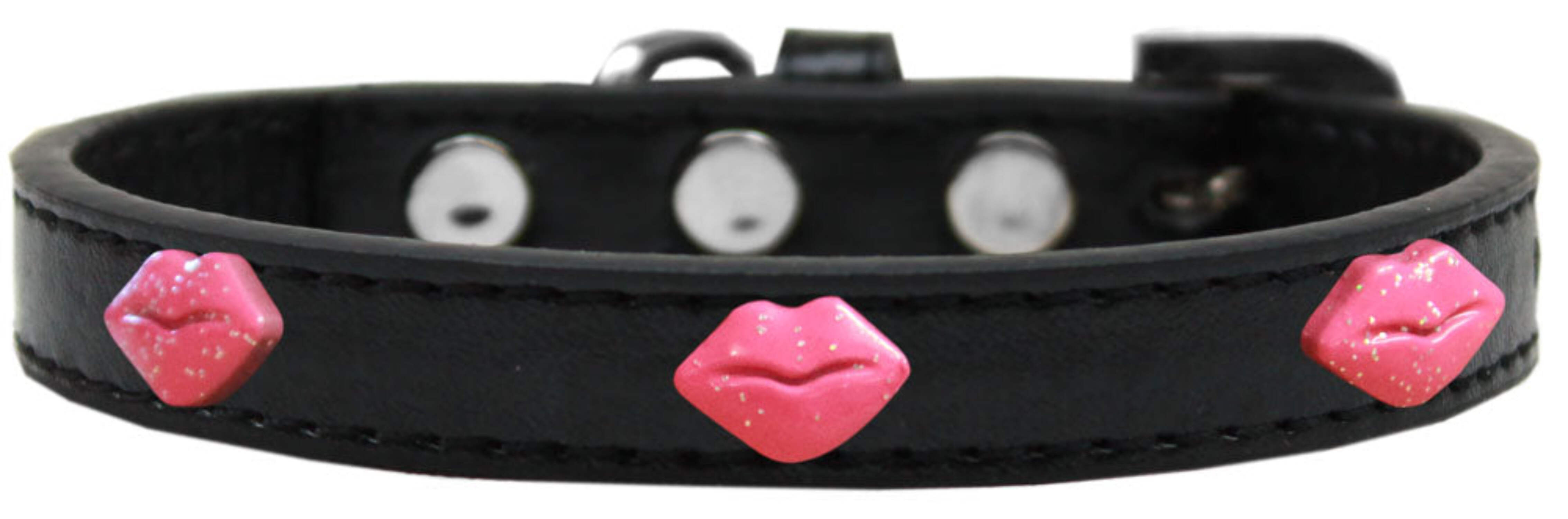 Dog, Puppy Pet Widget Fashion Collar, "Pink Glitter Lips" - Walmart.com