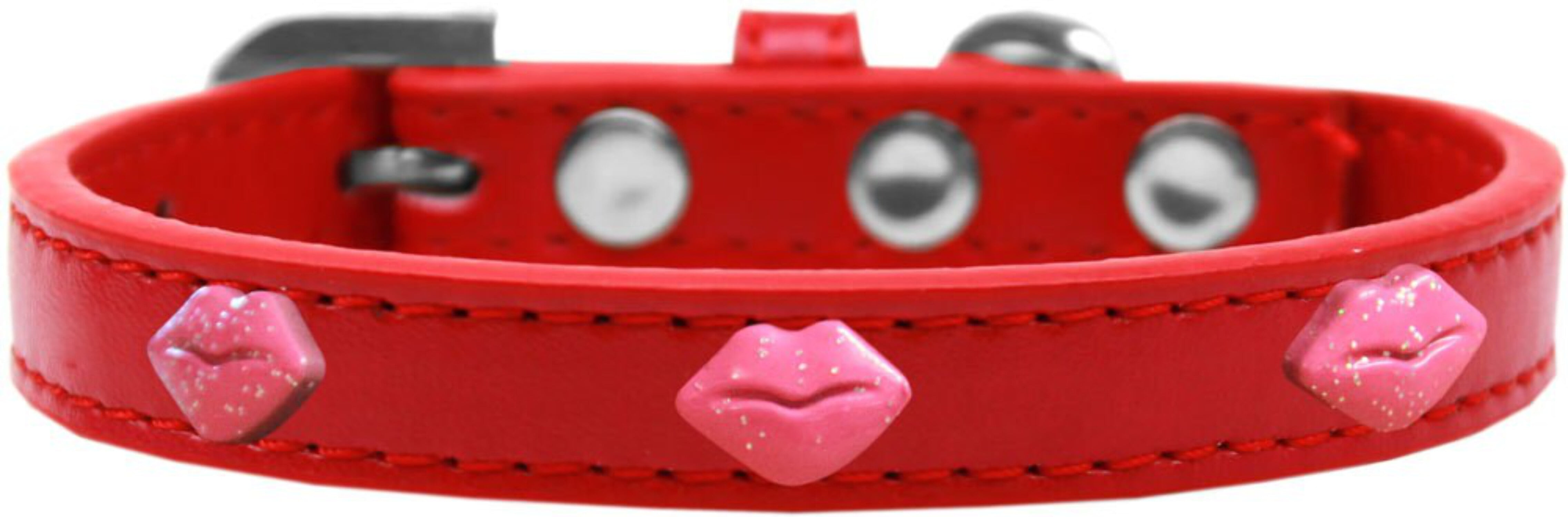 Dog, Puppy Pet Widget Fashion Collar, "Pink Glitter Lips" - Walmart.com