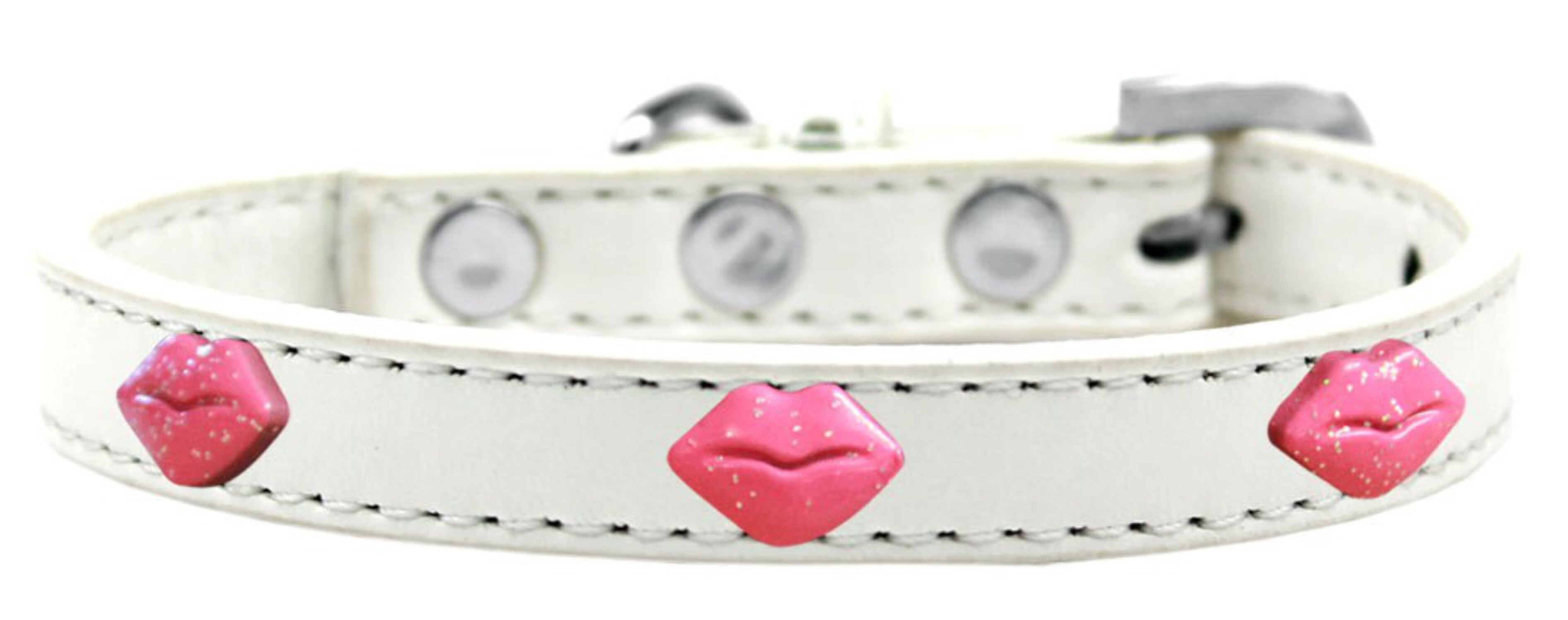 Dog, Puppy Pet Widget Fashion Collar, "Pink Glitter Lips" - Walmart.com
