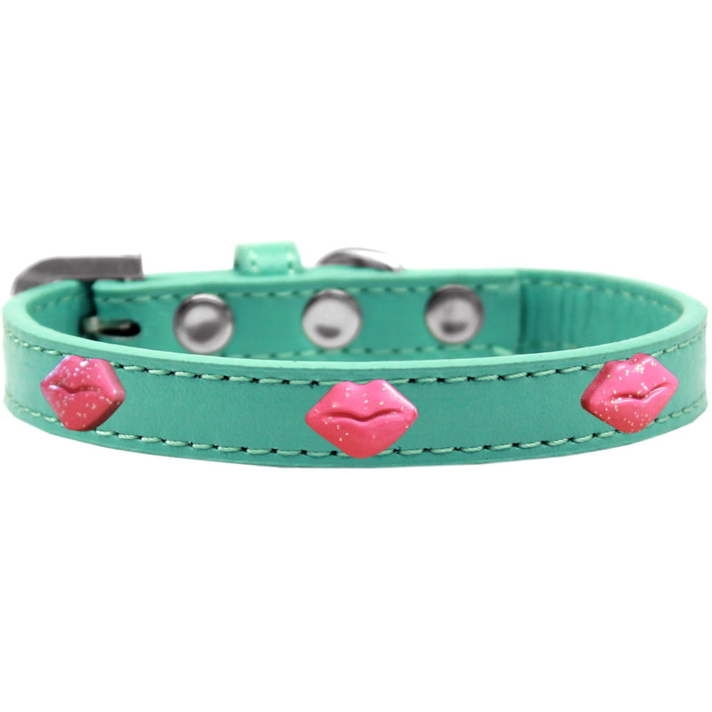 Mirage Pet Products Pink Glitter Lips Widget Dog Collar - Walmart.com