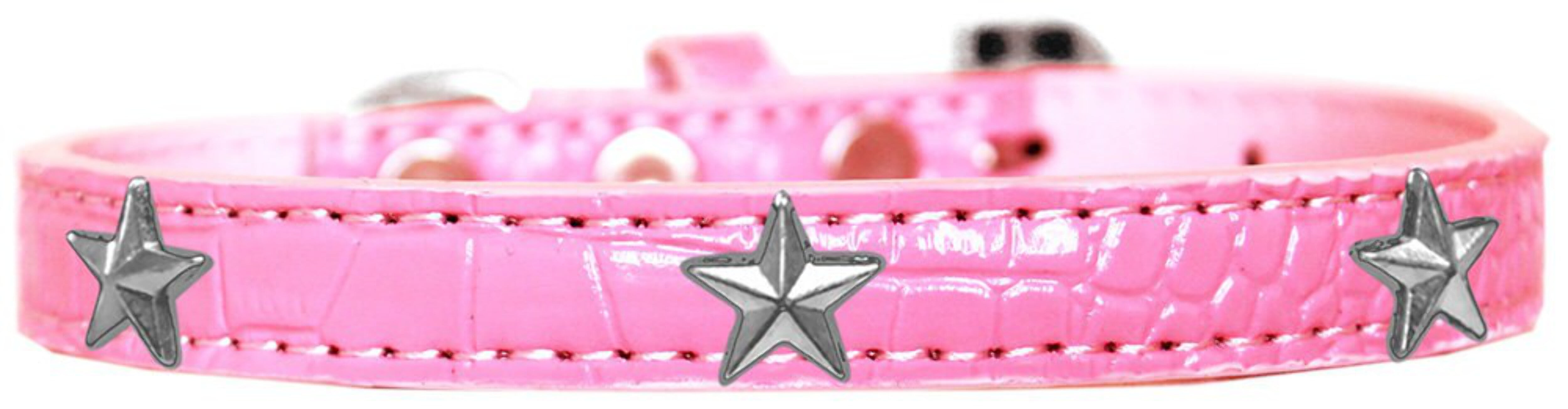 Dog, Puppy Pet Designer Croc Widget Collar, "Silver Stars" - Walmart.com
