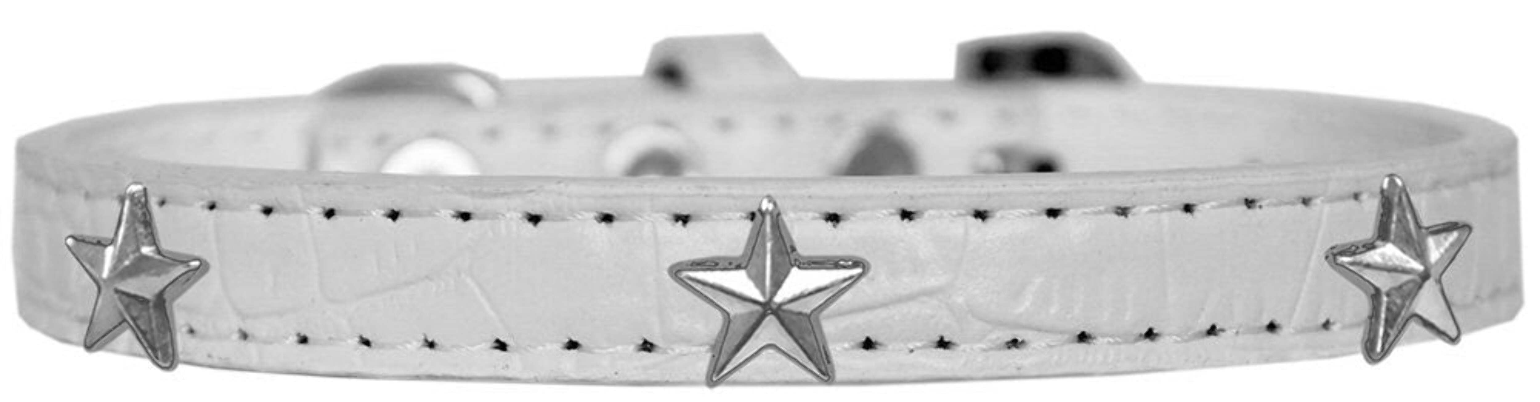 Dog, Puppy Pet Designer Croc Widget Collar, "Silver Stars" - Walmart.com