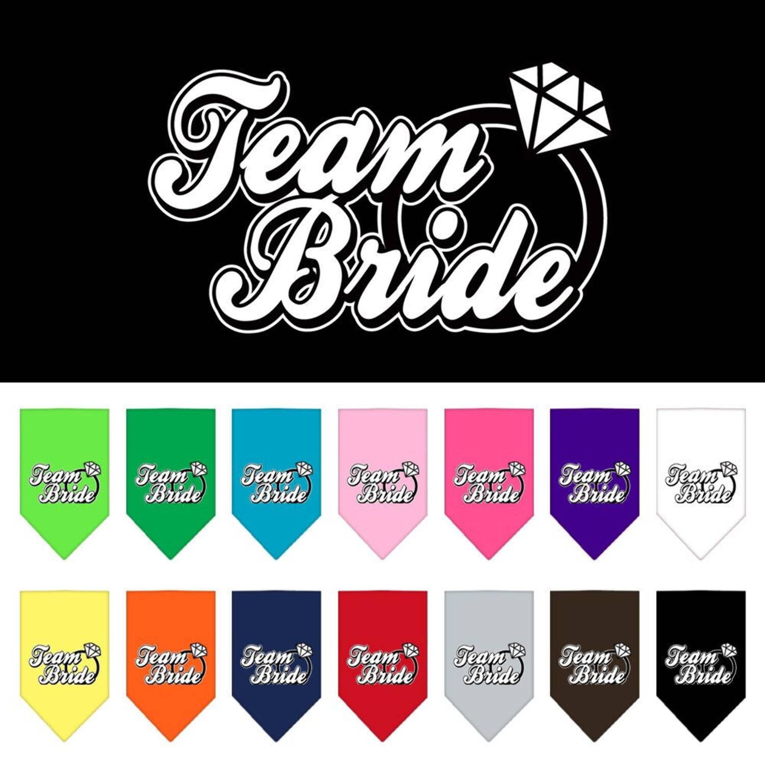 Pet and Dog Bandana Screen Printed, "Team Bride" - Walmart.com