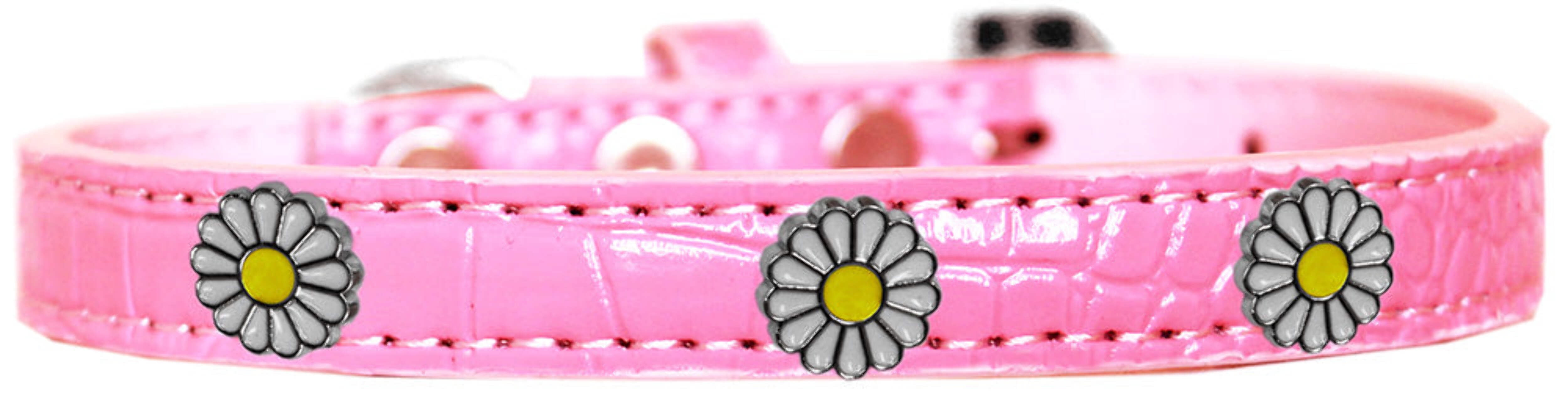 Dog, Puppy Pet Designer Croc Widget Collar, "White Daisies" - Walmart.com